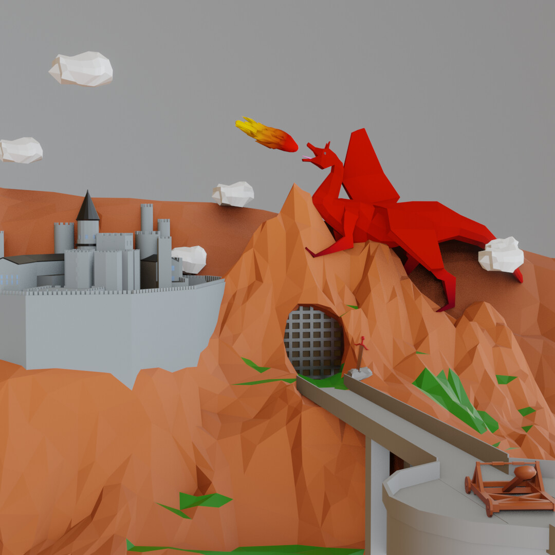 ArtStation - low poly scene