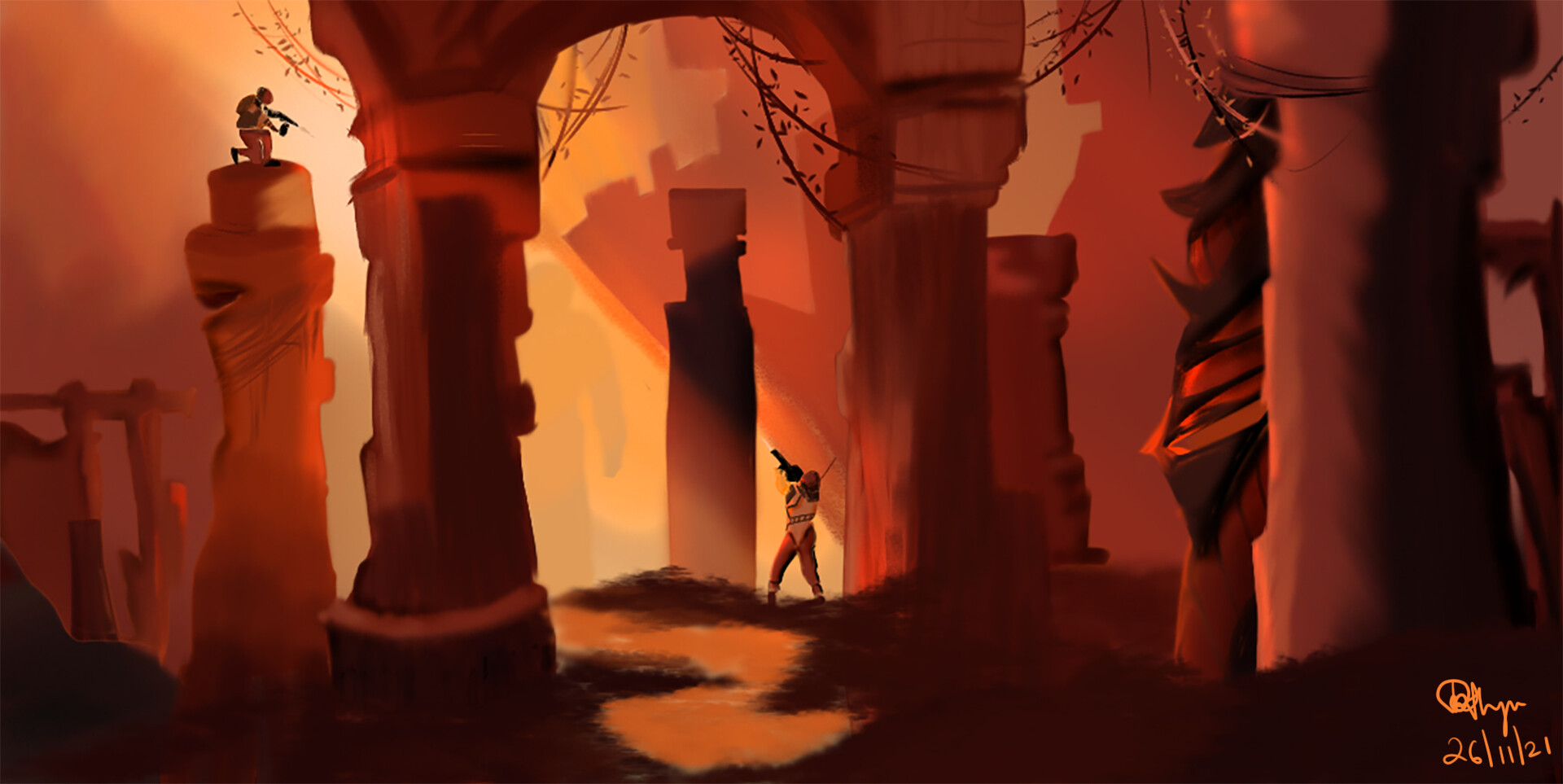 ArtStation - Fallen Pillars - A Concept Art