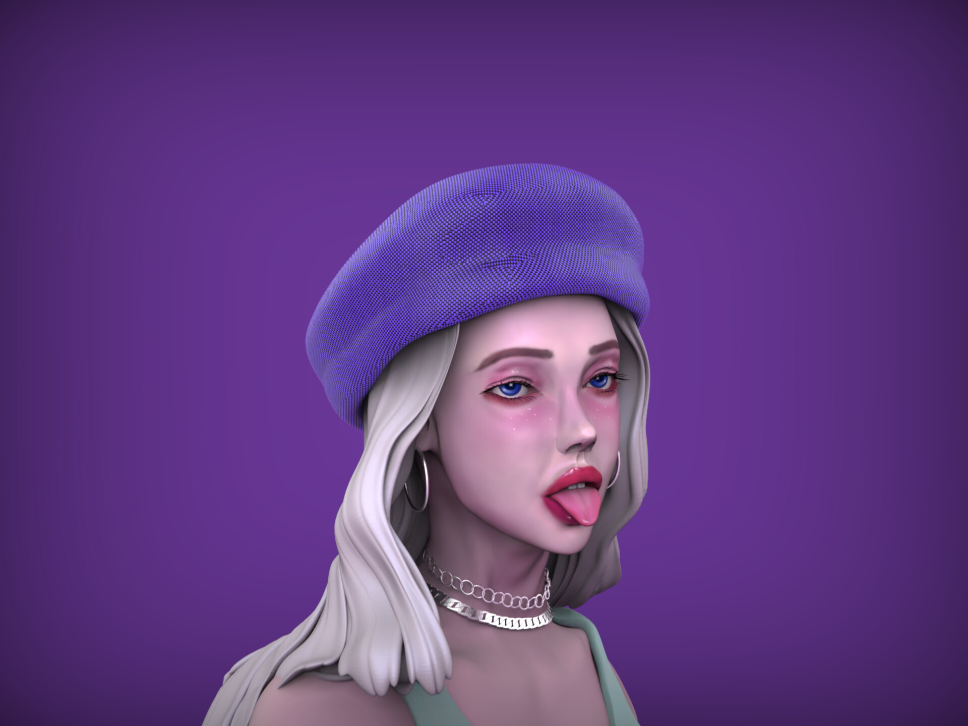 Zihao Wei - Stylized bust girl