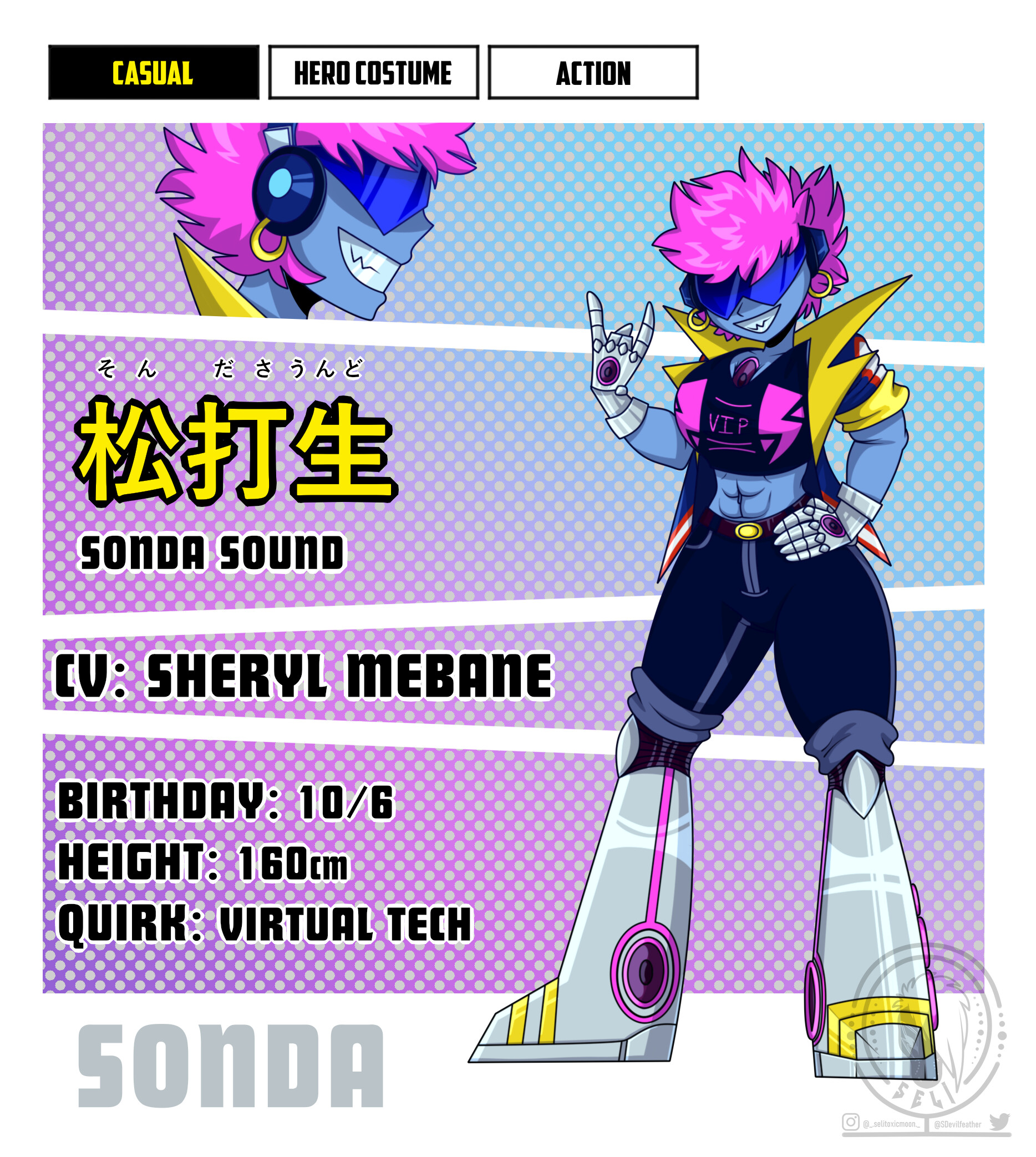 ArtStation - [BNHA OC] Sonda Sound