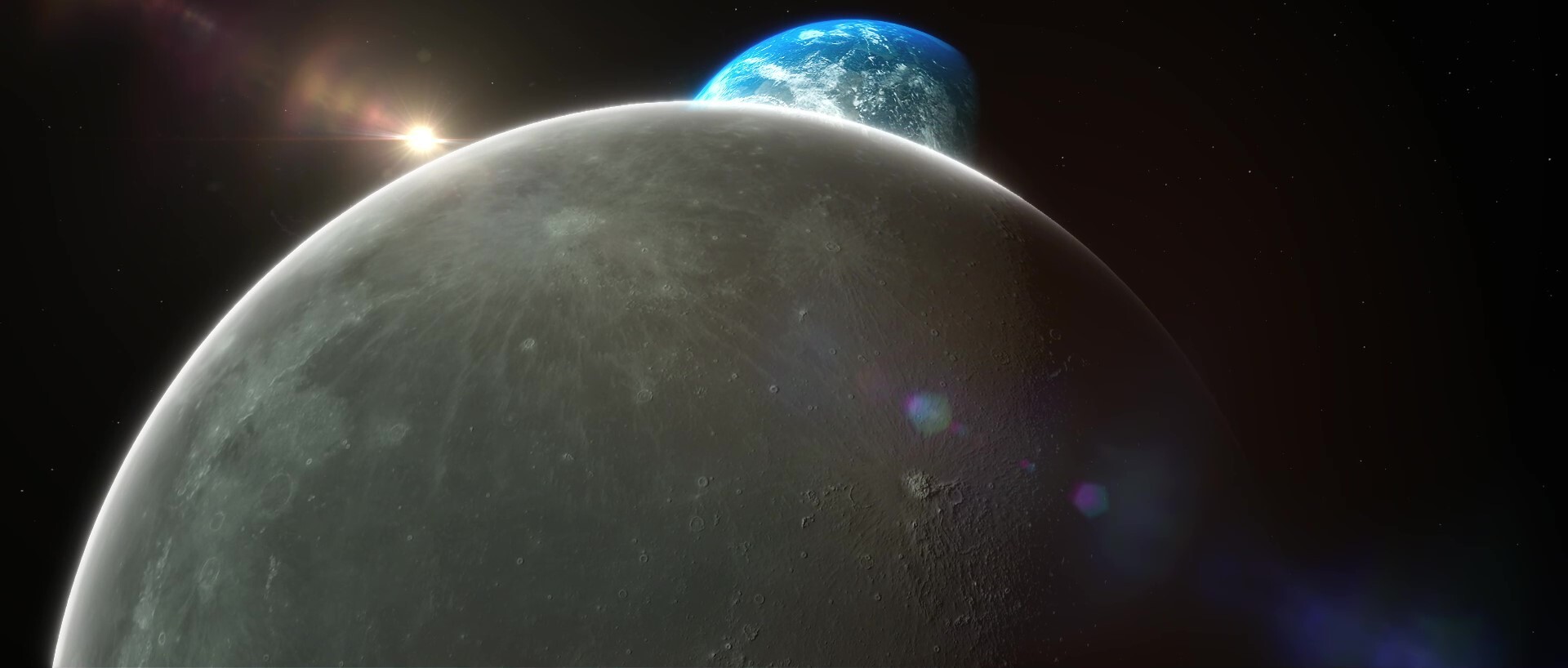 ArtStation - Moon and Earth