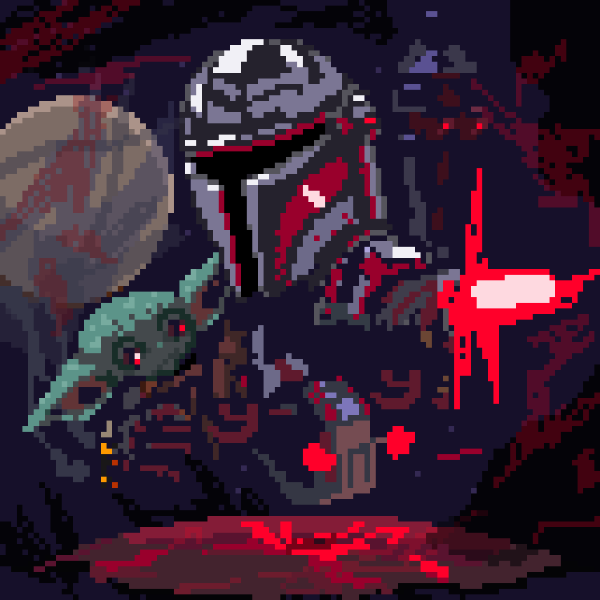 ArtStation - The Mandalorian & Grogu (Pixel Art) (Fan Art)