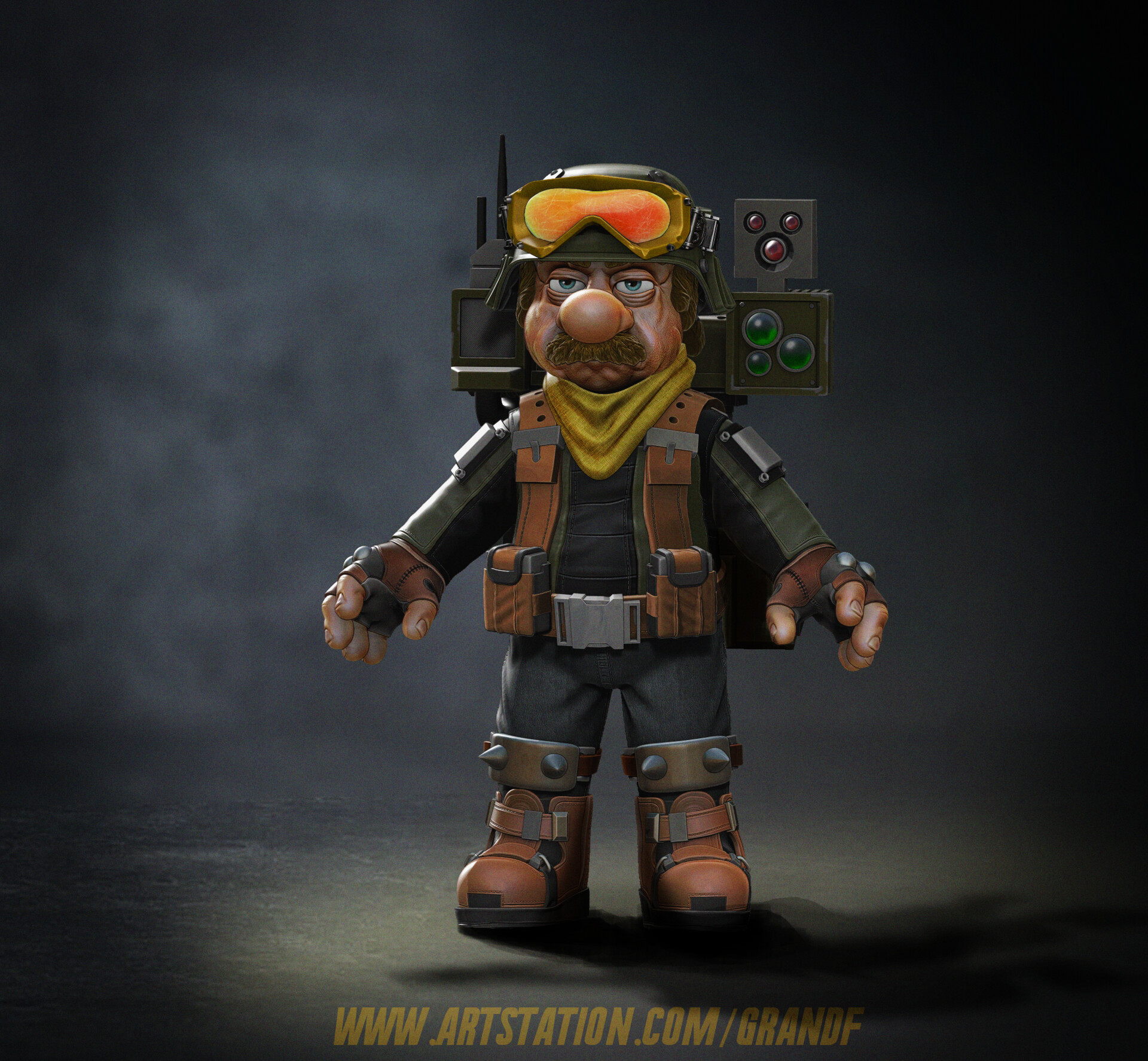 ArtStation - Mario Military Mechanic Plumber