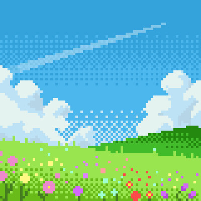 ArtStation - background pixel drawing