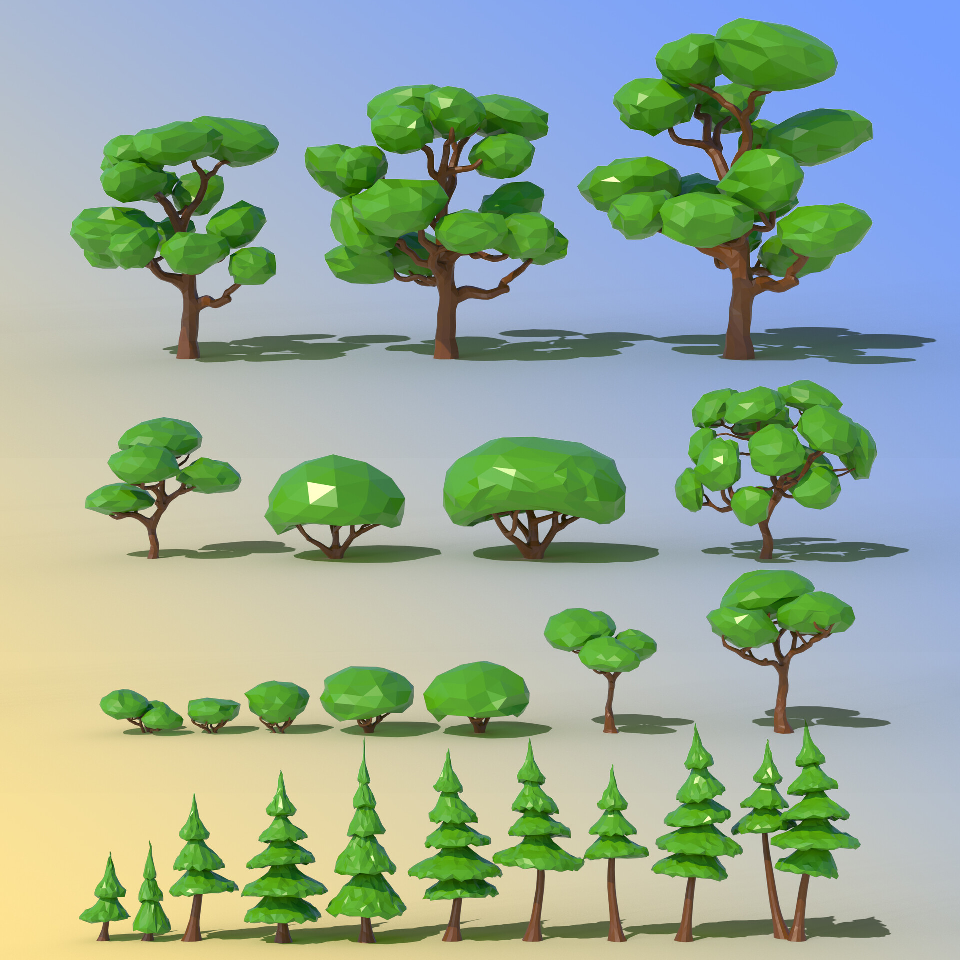 ArtStation - Low Poly Forrest
