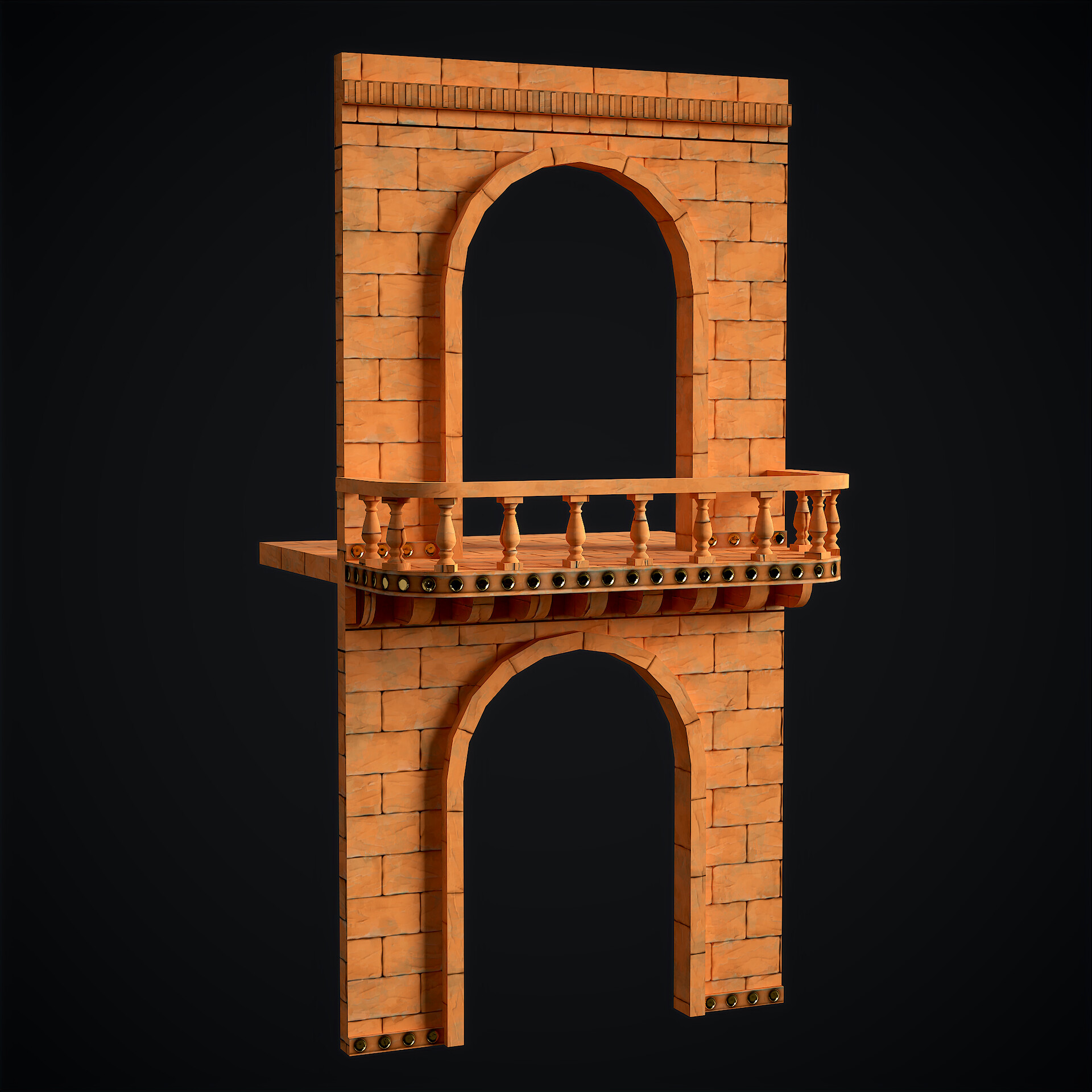 Mitch Phillips - Ancient Stone Trim Sheet - Sandstone with Gold Accents