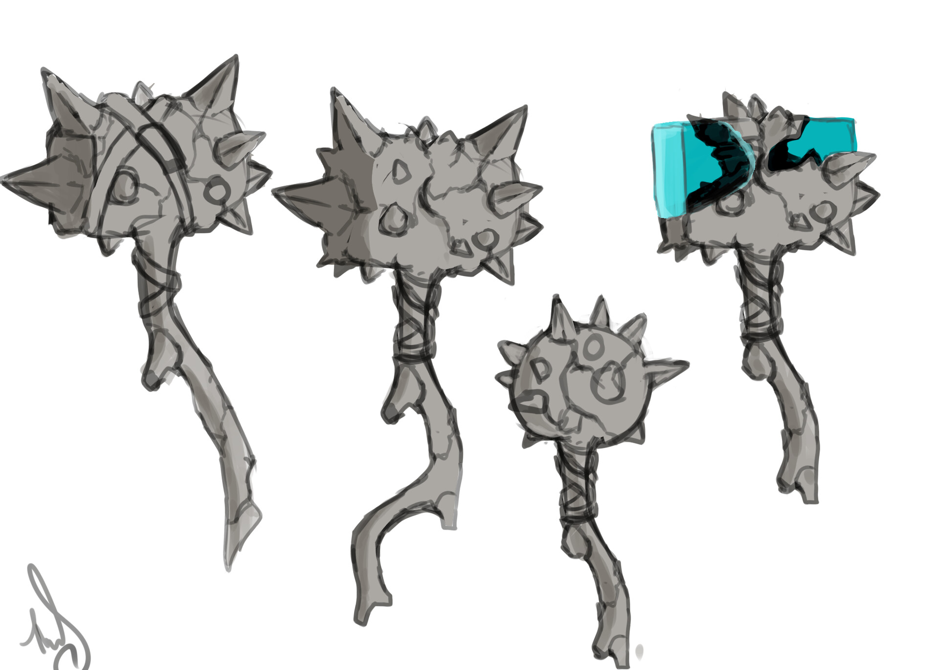 ArtStation - spike hammers