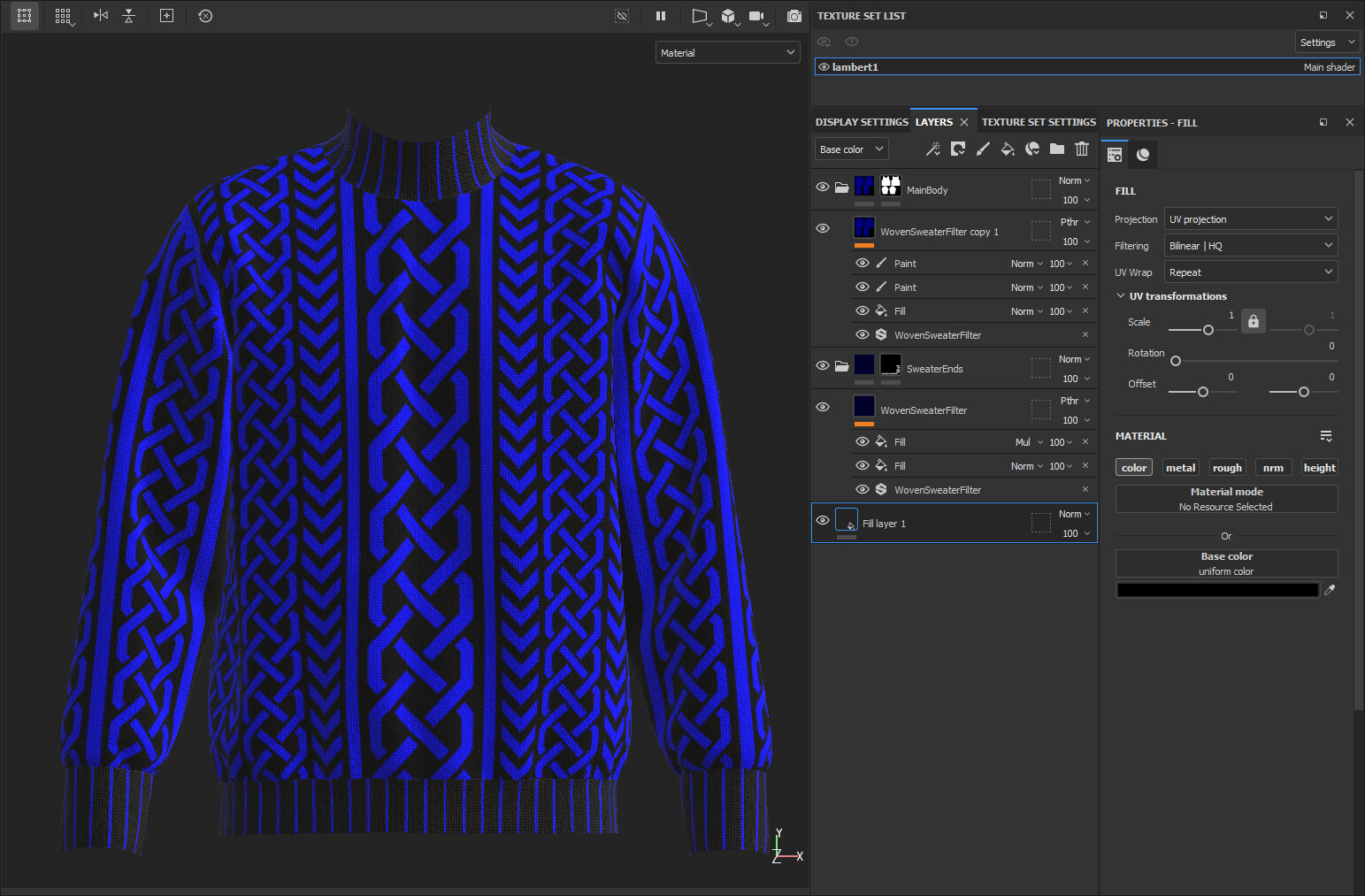 Fajar Yudistira - Substance Designer Knitted Sweater Material