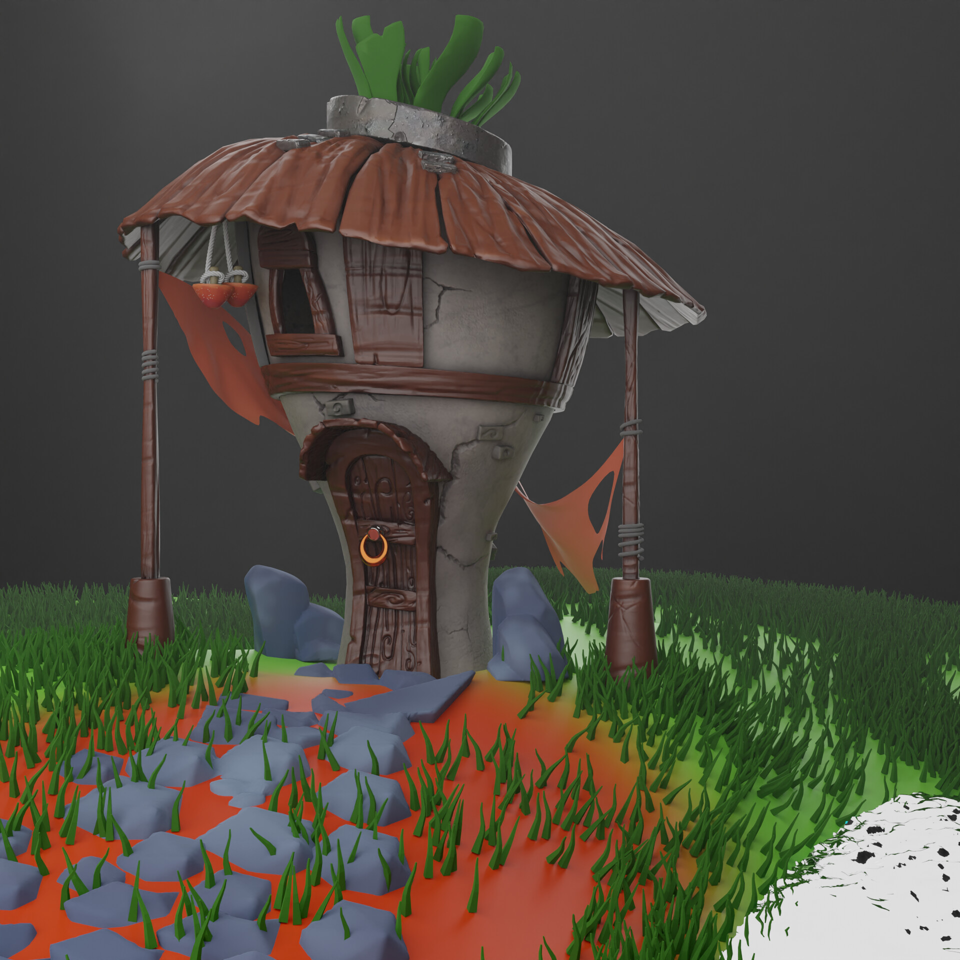 ArtStation - Stylized Hut