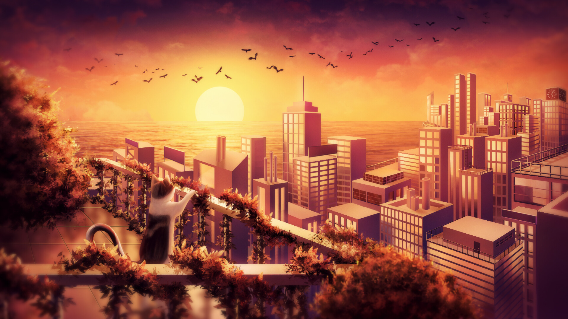 ArtStation - Sunset City (commission)