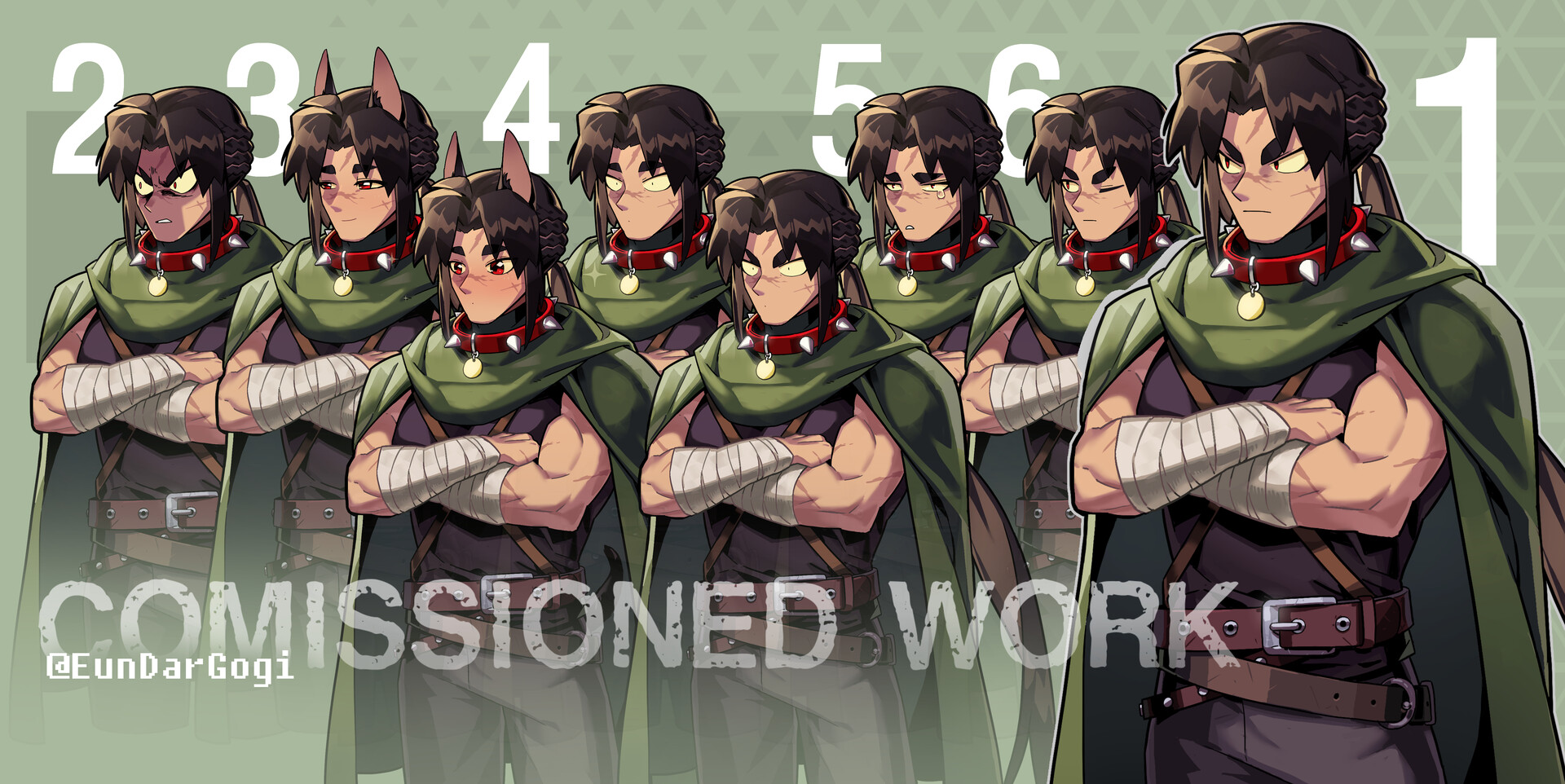 0-100 Yoo - dialogue mugshots (commissions)