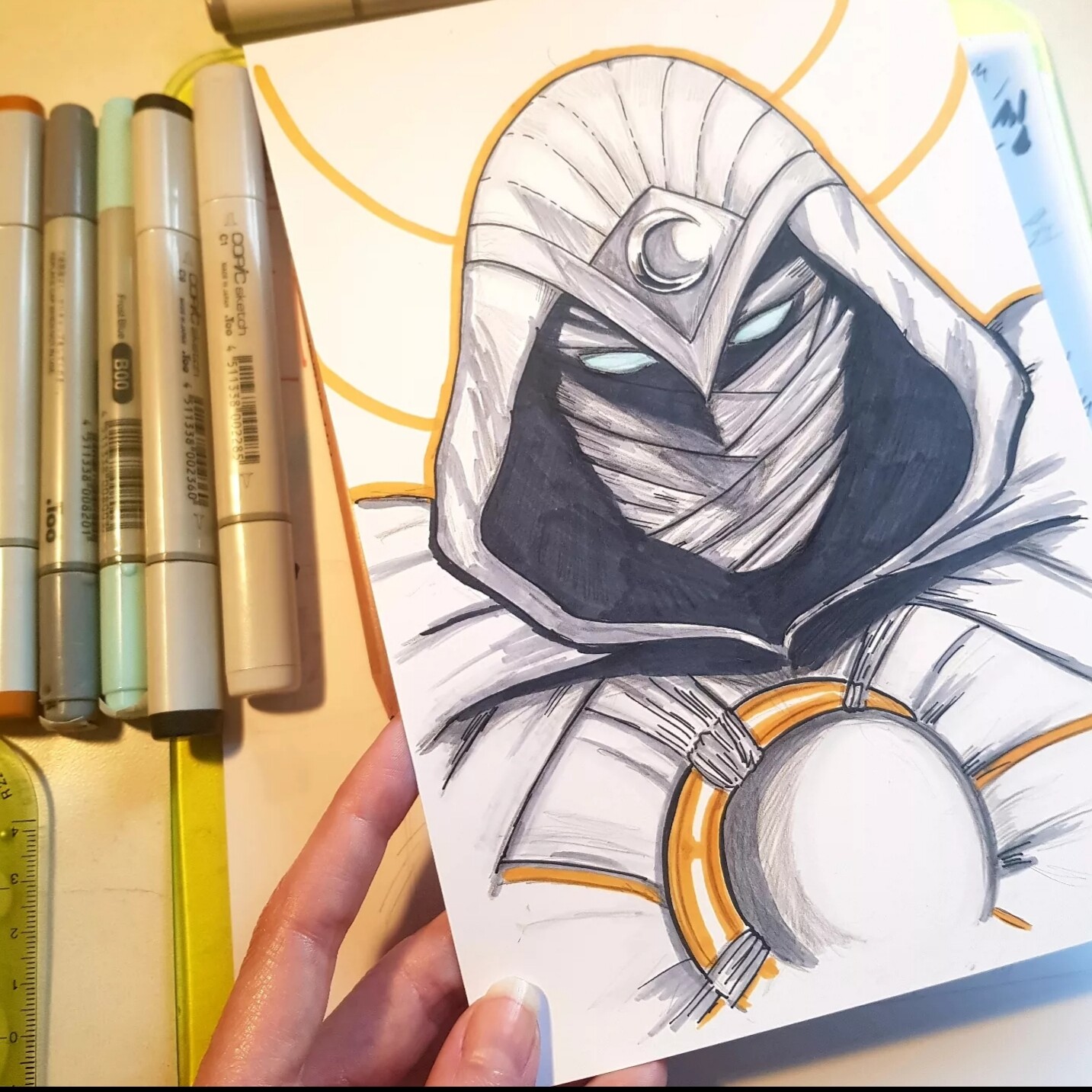 ArtStation - Moon Knight copic markers
