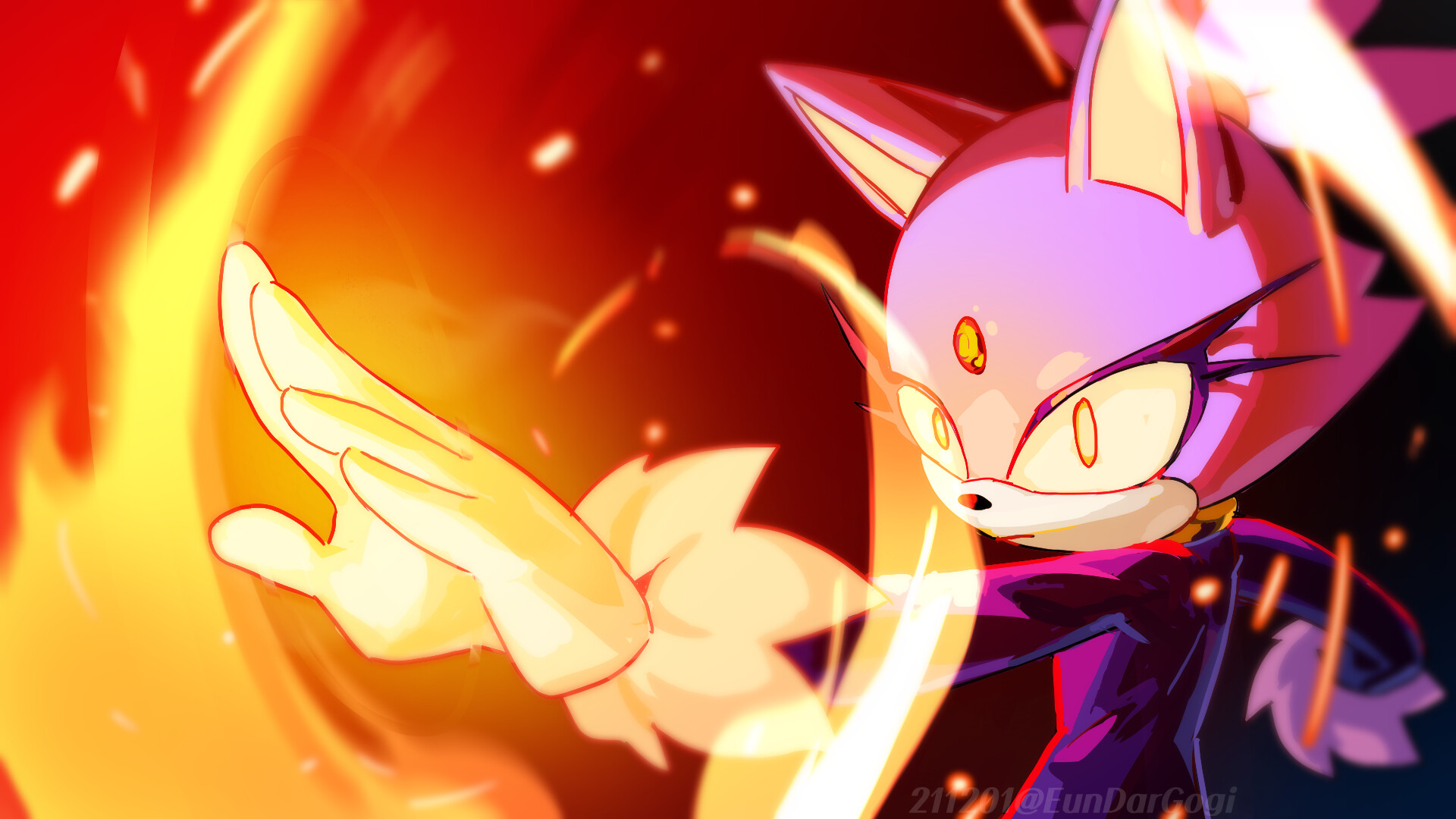 ArtStation - Blaze & Knuckles (Sonic the hedgehog)