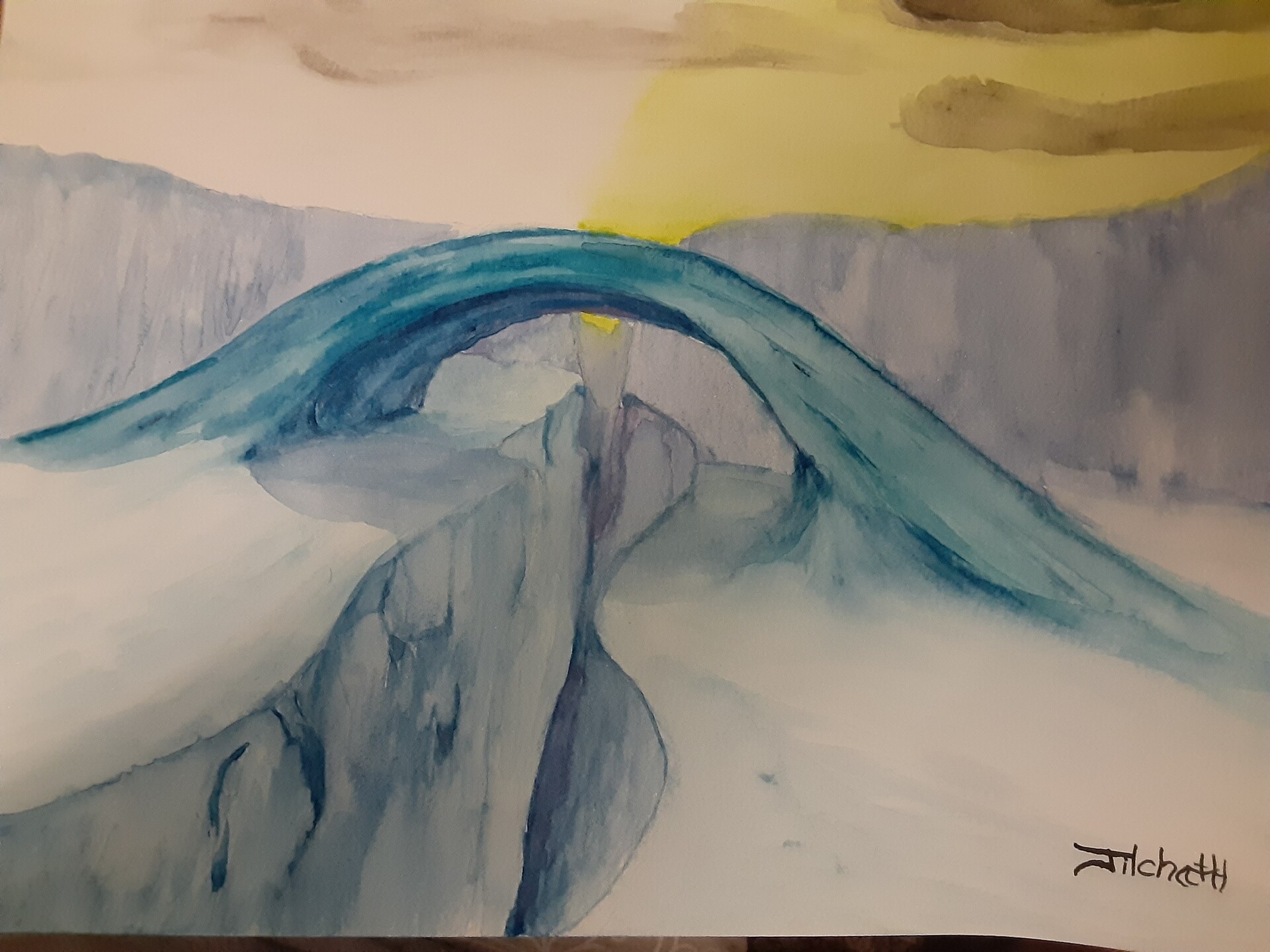 ArtStation - Ice Bridge In watercolor