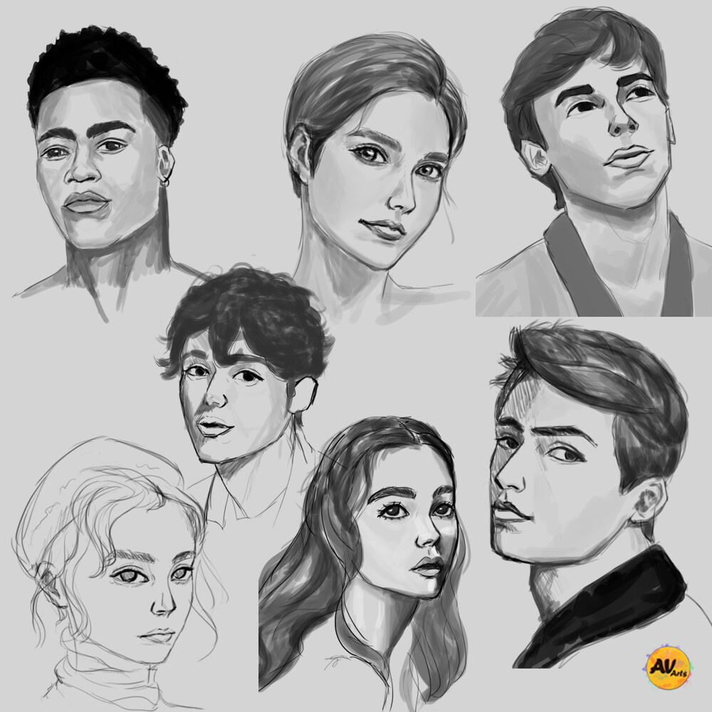ArtStation - Face drawing exercises