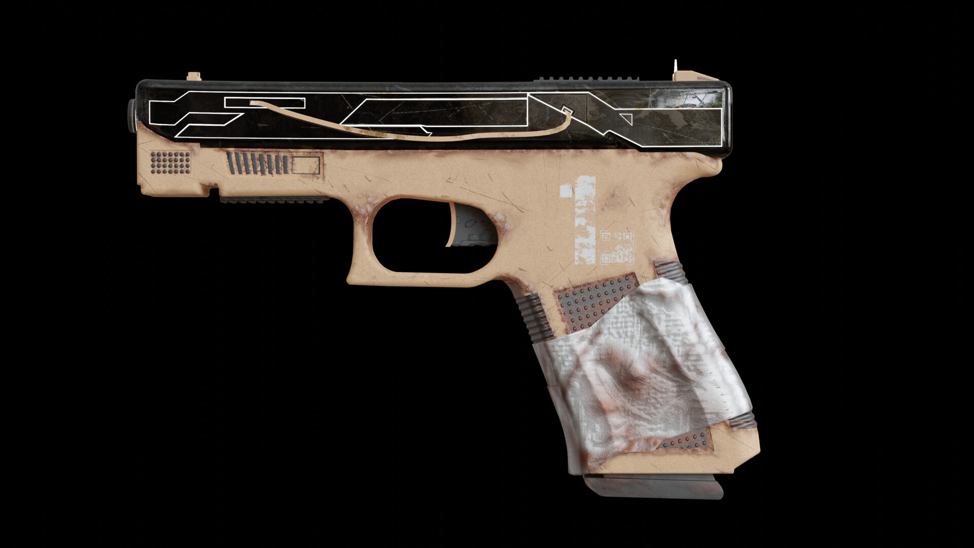 ArtStation - Semi Sci-Fi Glock Re-Textured!