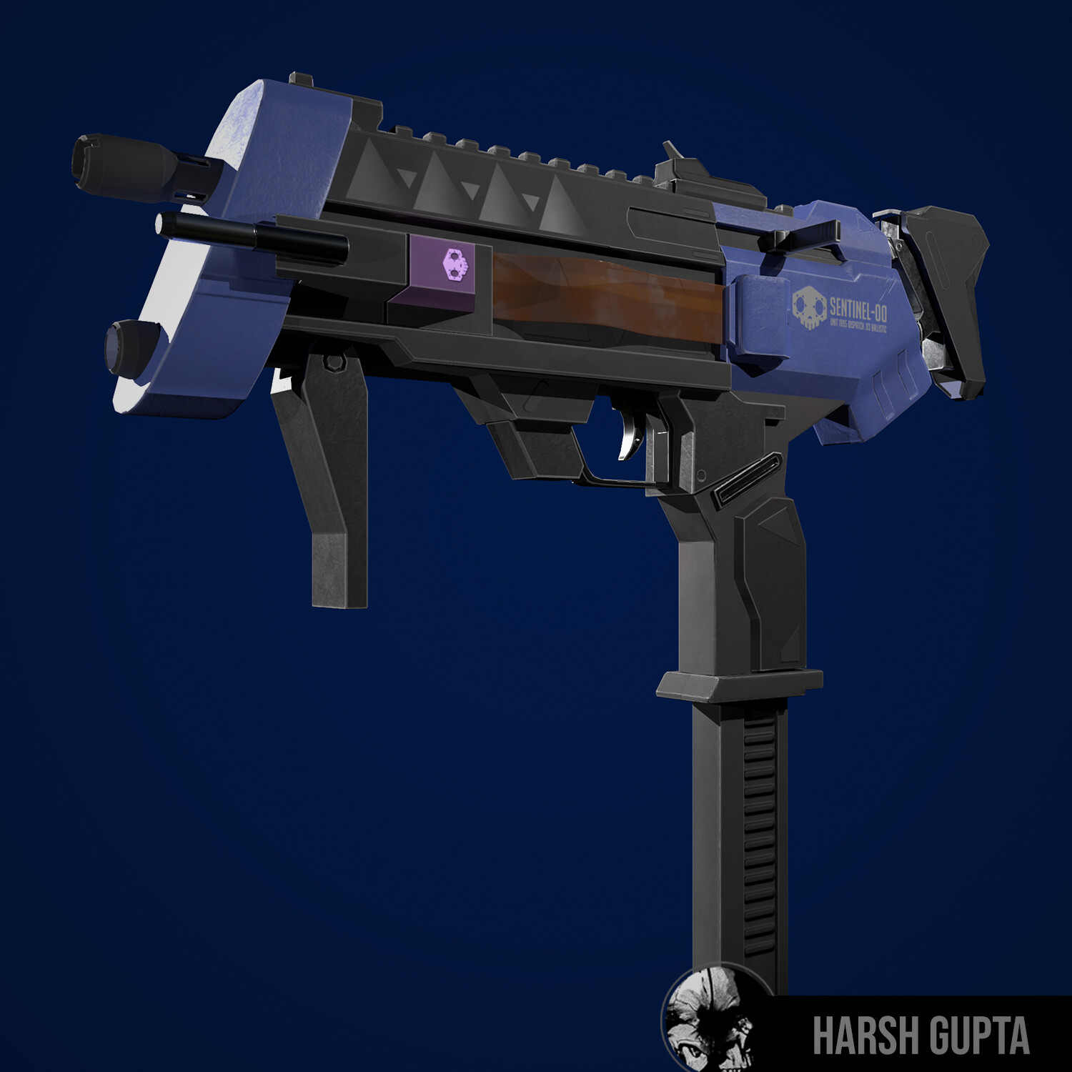 ArtStation - Sombra's Machine Pistol - Game ready weapon