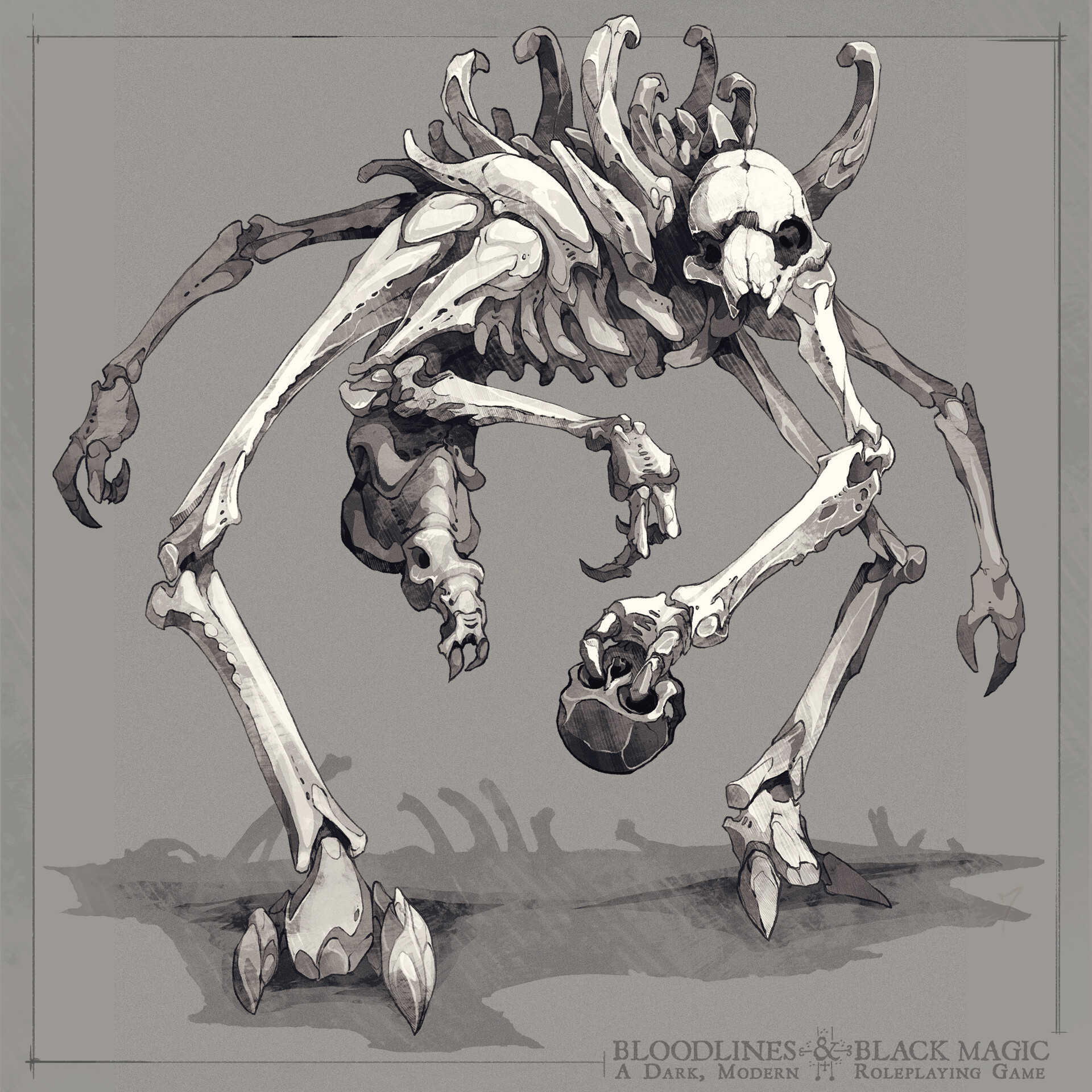 skeleton monster fantasy art