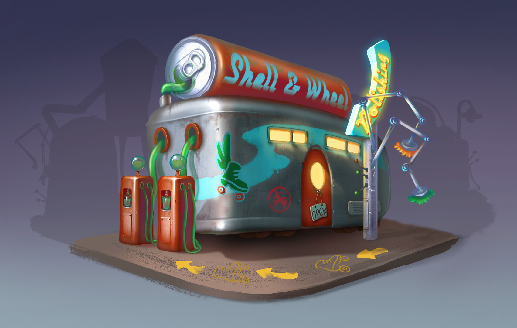 ArtStation - Gas station for turtles