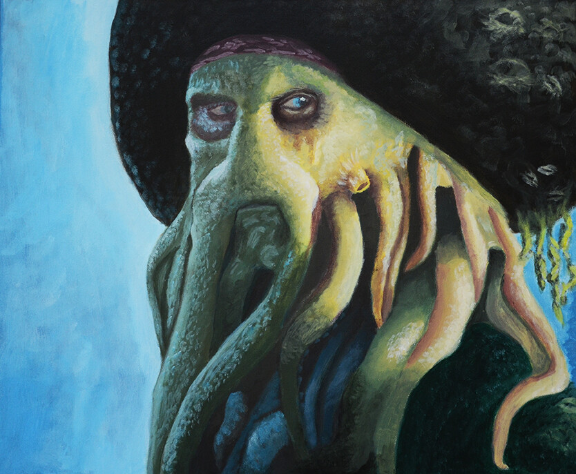 ArtStation - Davy Jones from Pirates of the Caribbean -- Acrylic on ...