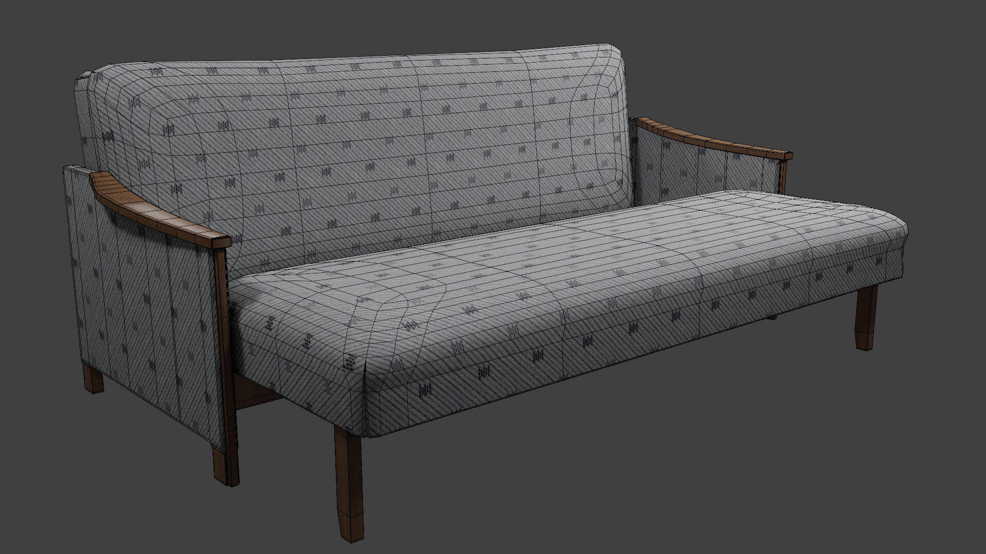 Sergey Khozyainov - Soviet sofa of the 1960s (Low-poly)