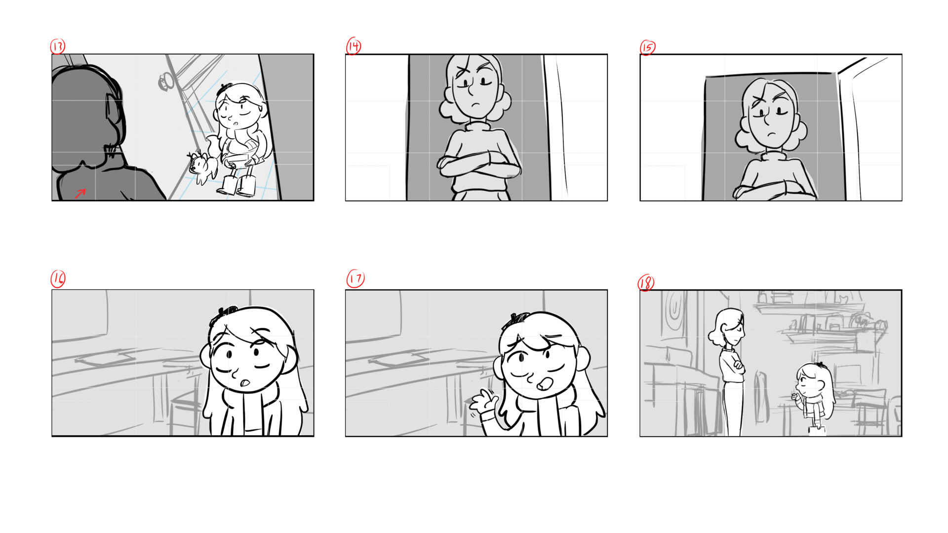 Storyboard practice: Hilda gets grounded. by Carlos Nuñez — ProUser.Me