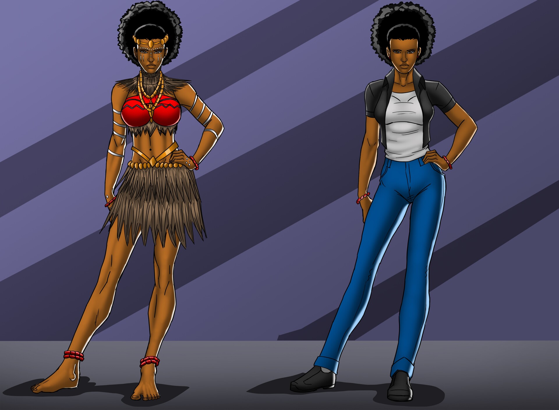 ArtStation - African character turn around.