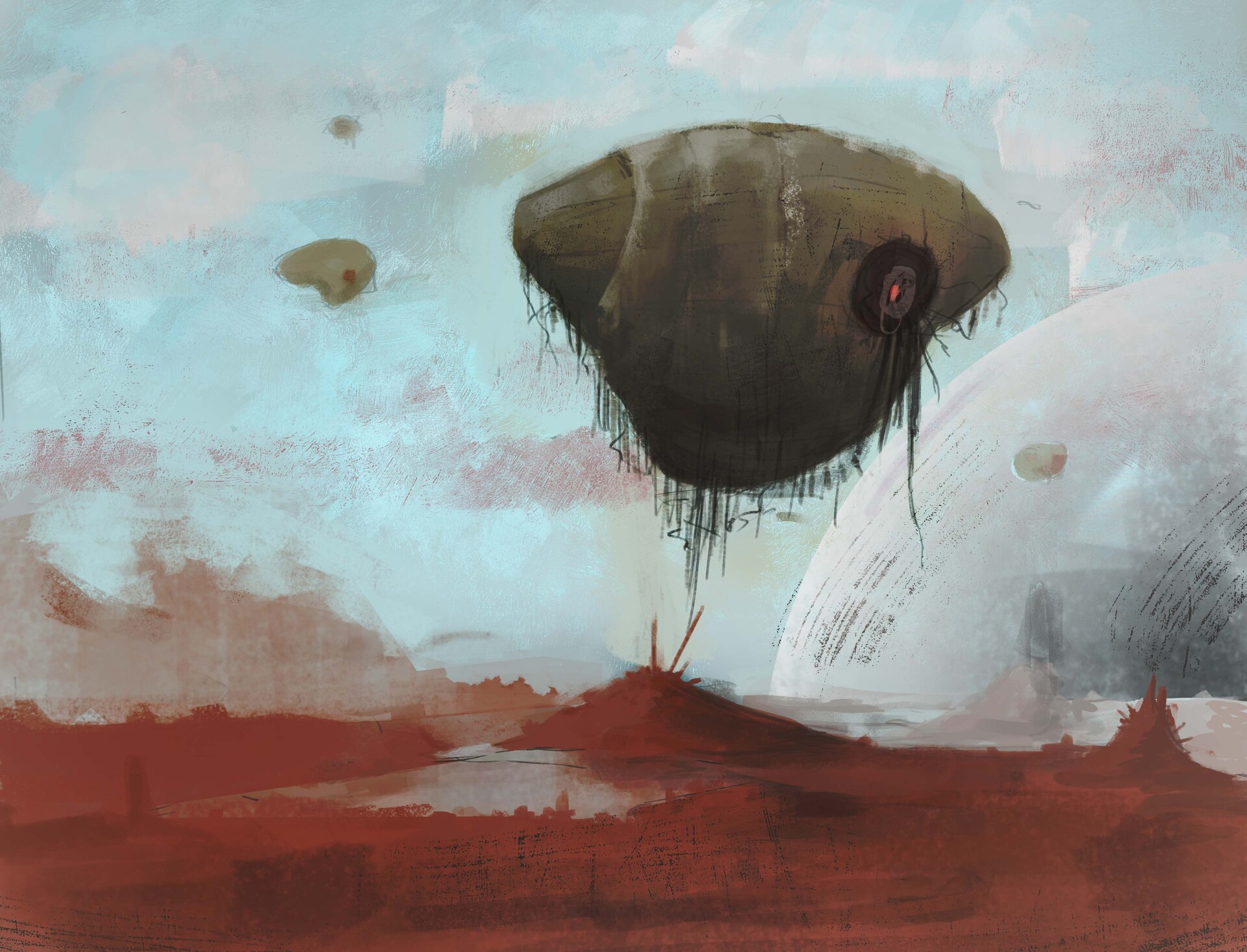 ArtStation - world building exploration sketch