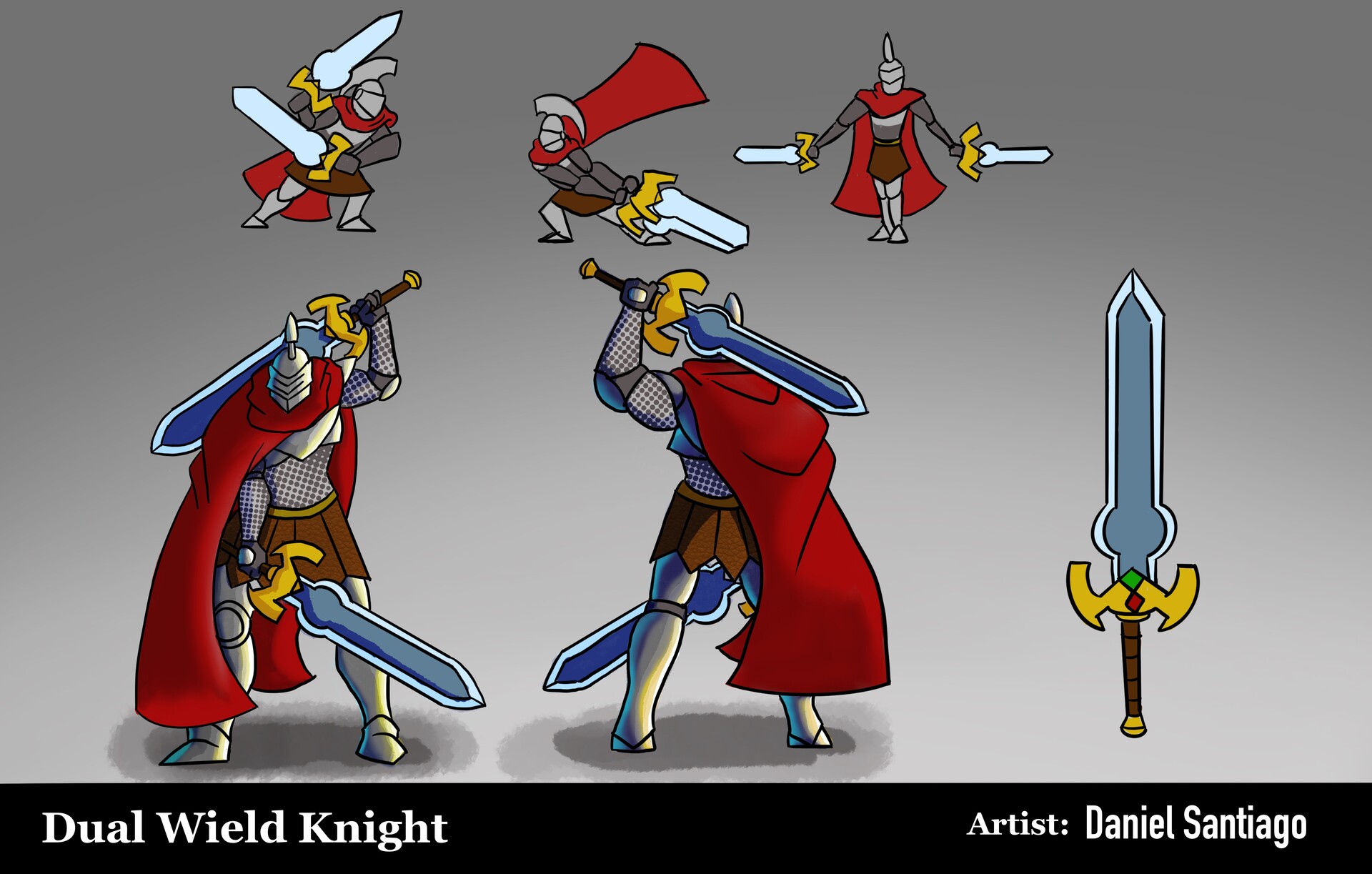 ArtStation - Dual Wield Knight Character Concept