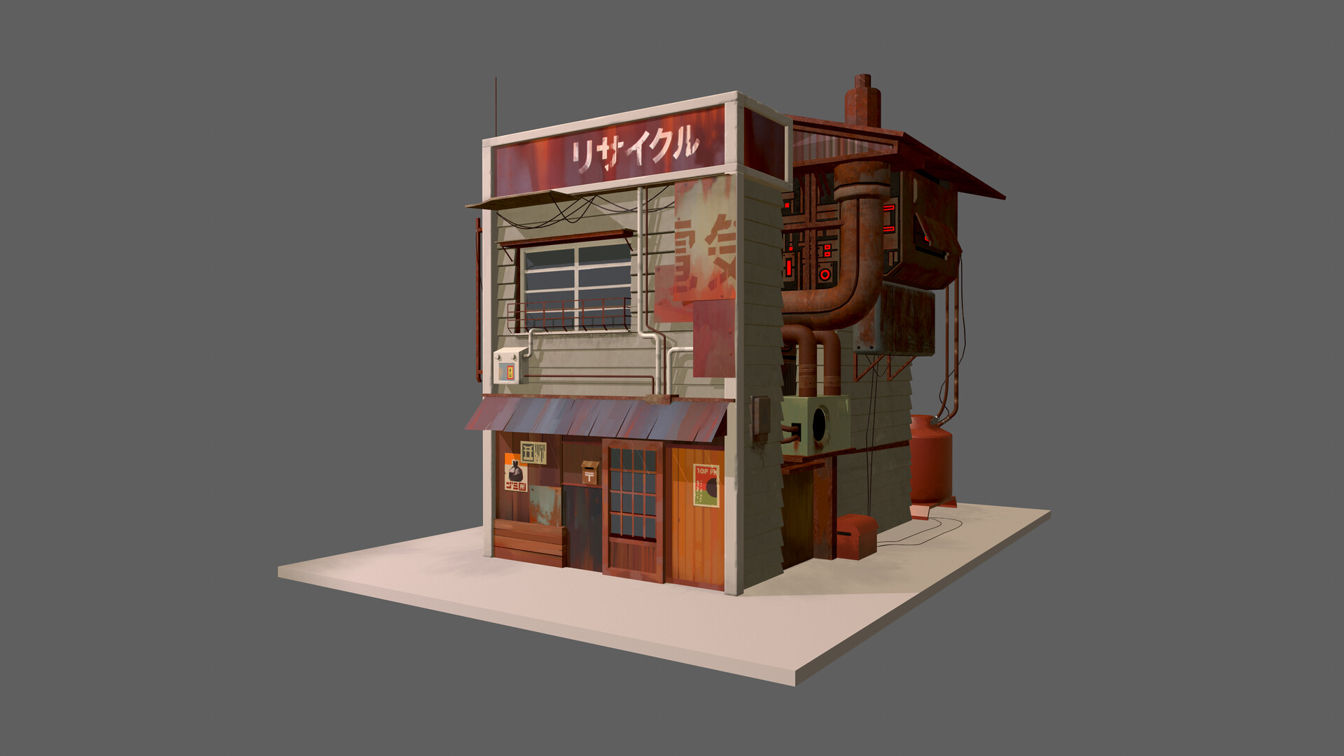 ArtStation - 3D model of Recycle house (by concept Maksim Banshchikov)