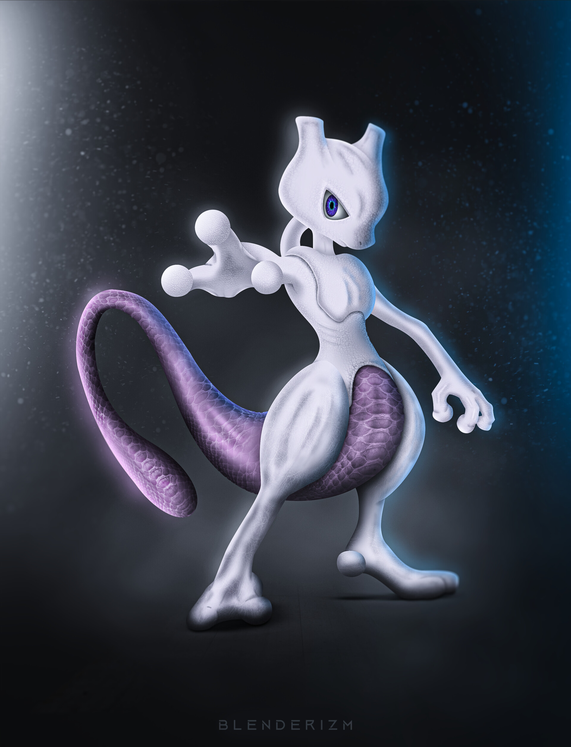 ArtStation - Realistified Art #002: Mewtwo