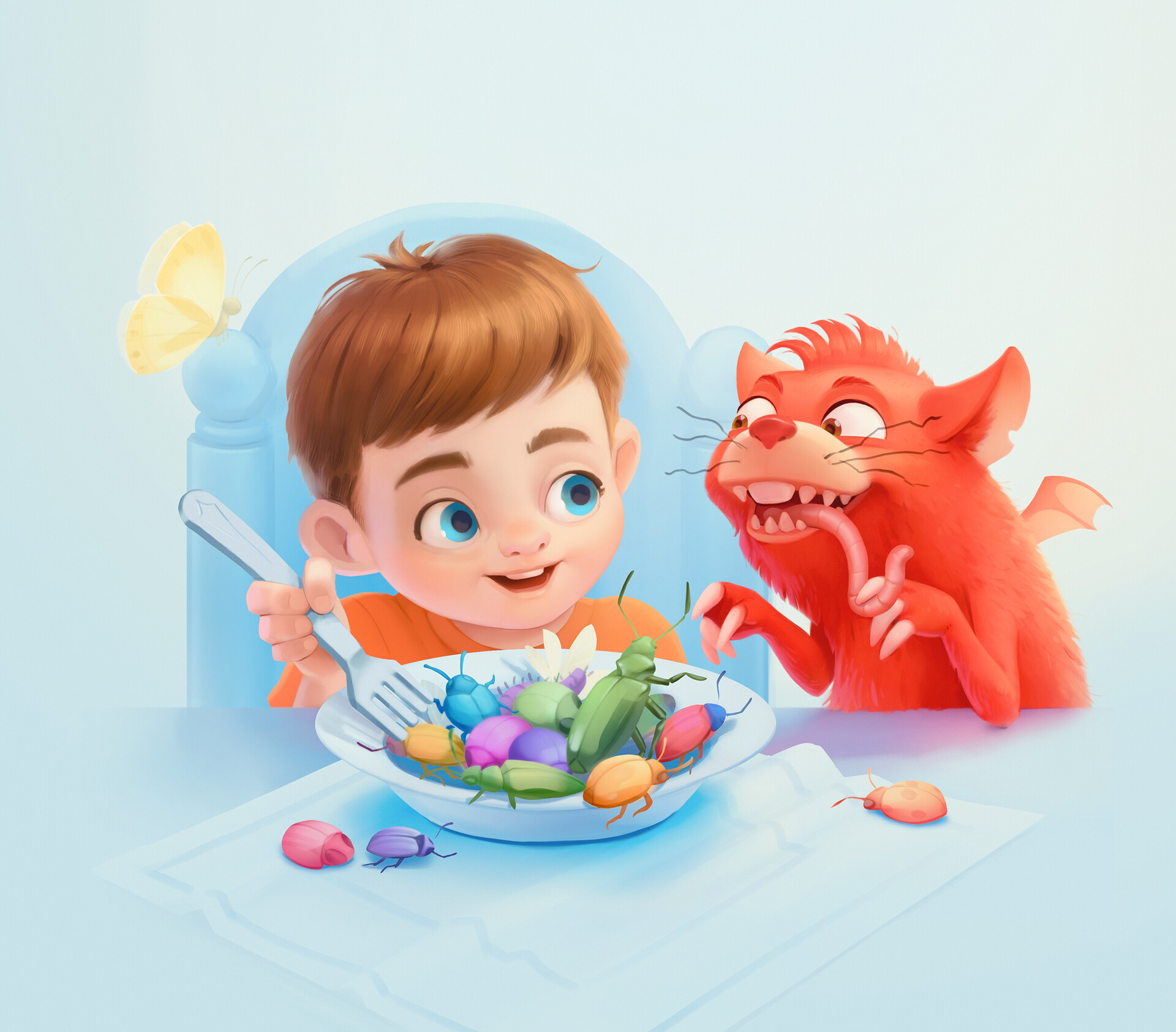 ArtStation - Breakfast with a monster
