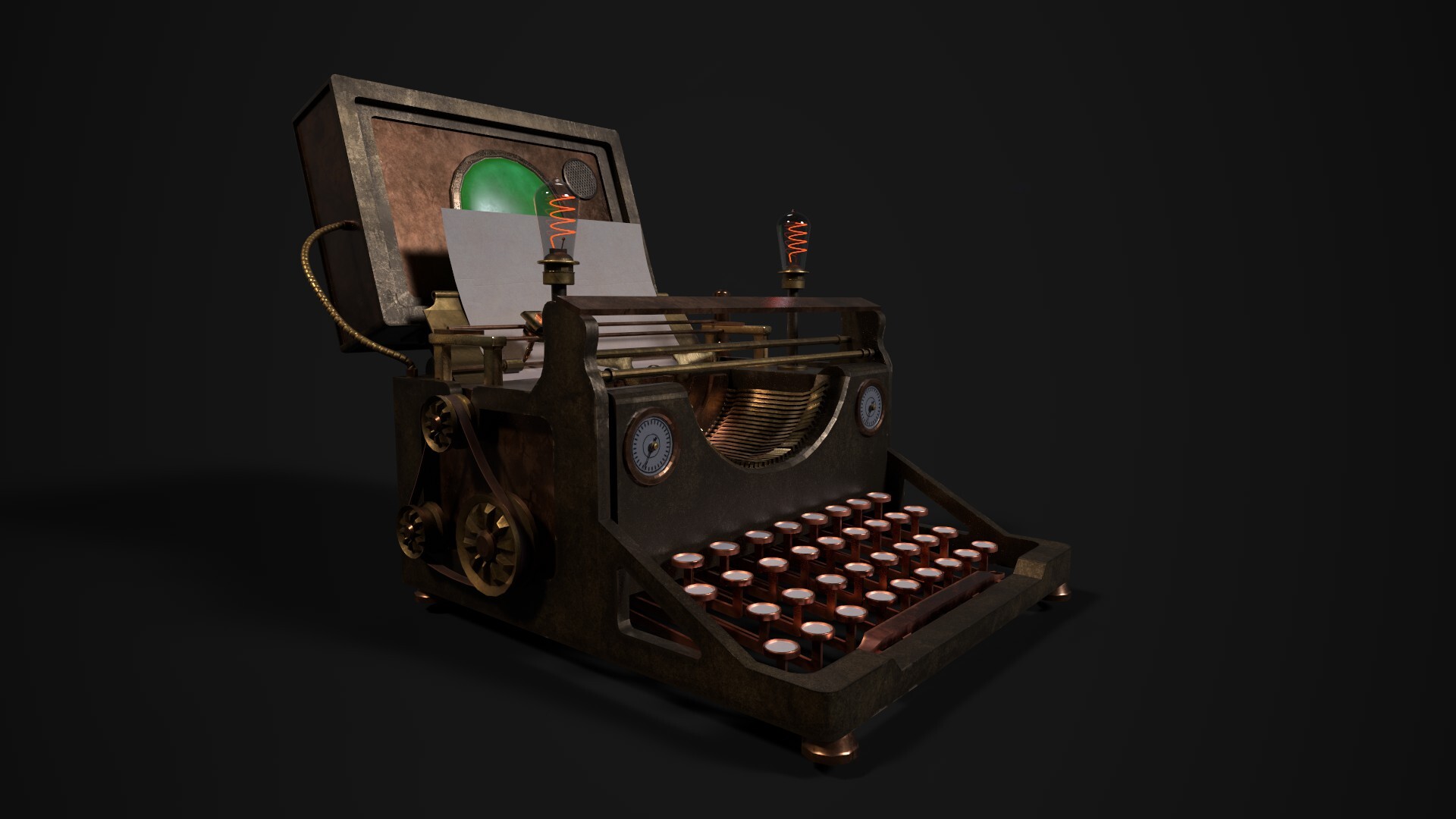 ArtStation - Steampunk Typewriter