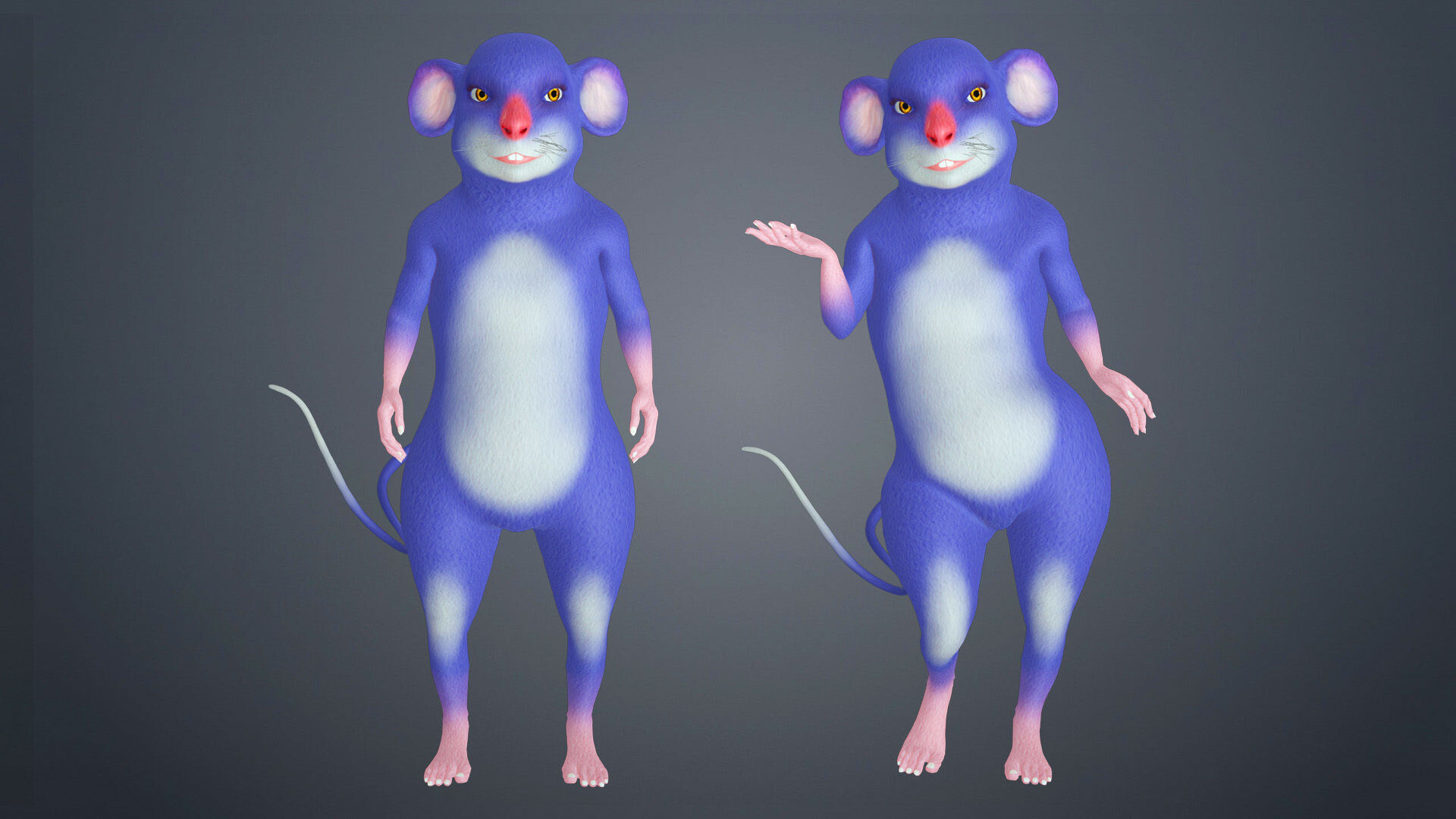 ArtStation - 3D Cartoon Mouse Animal Rigged Character Model