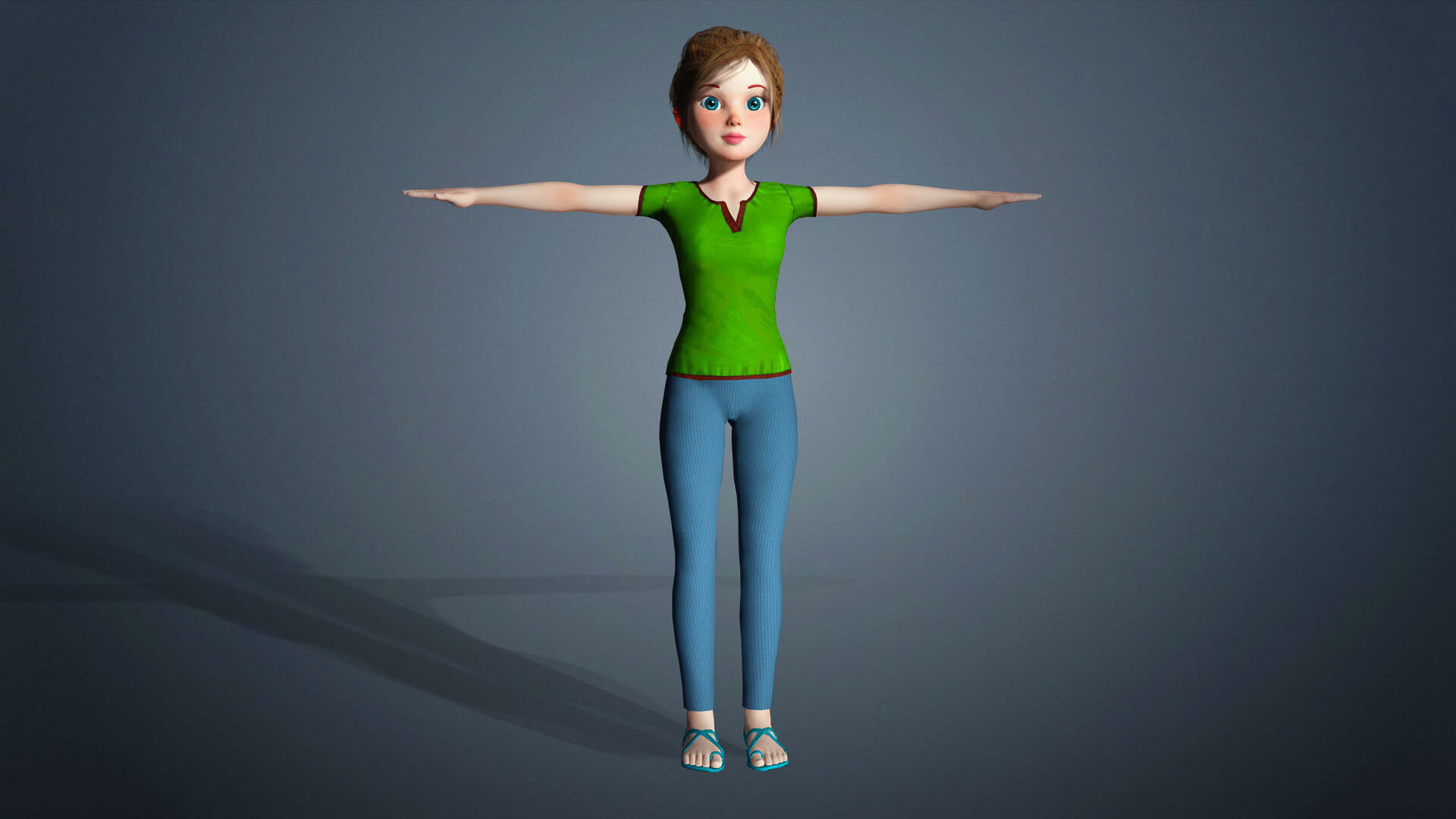 Anindya Roy - 3D Cartoon Woman Stylish Character Rigged Model