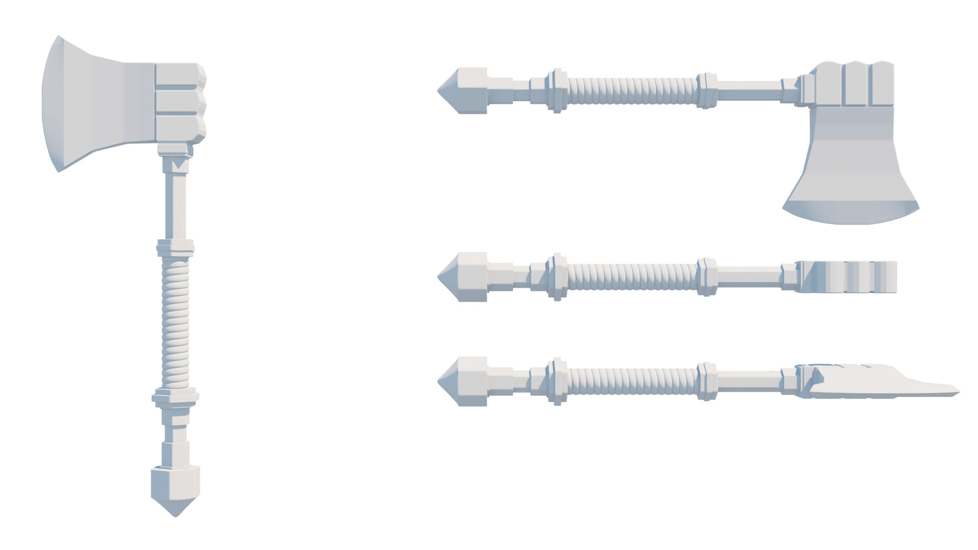 ArtStation - Melee weapon designs made in blender