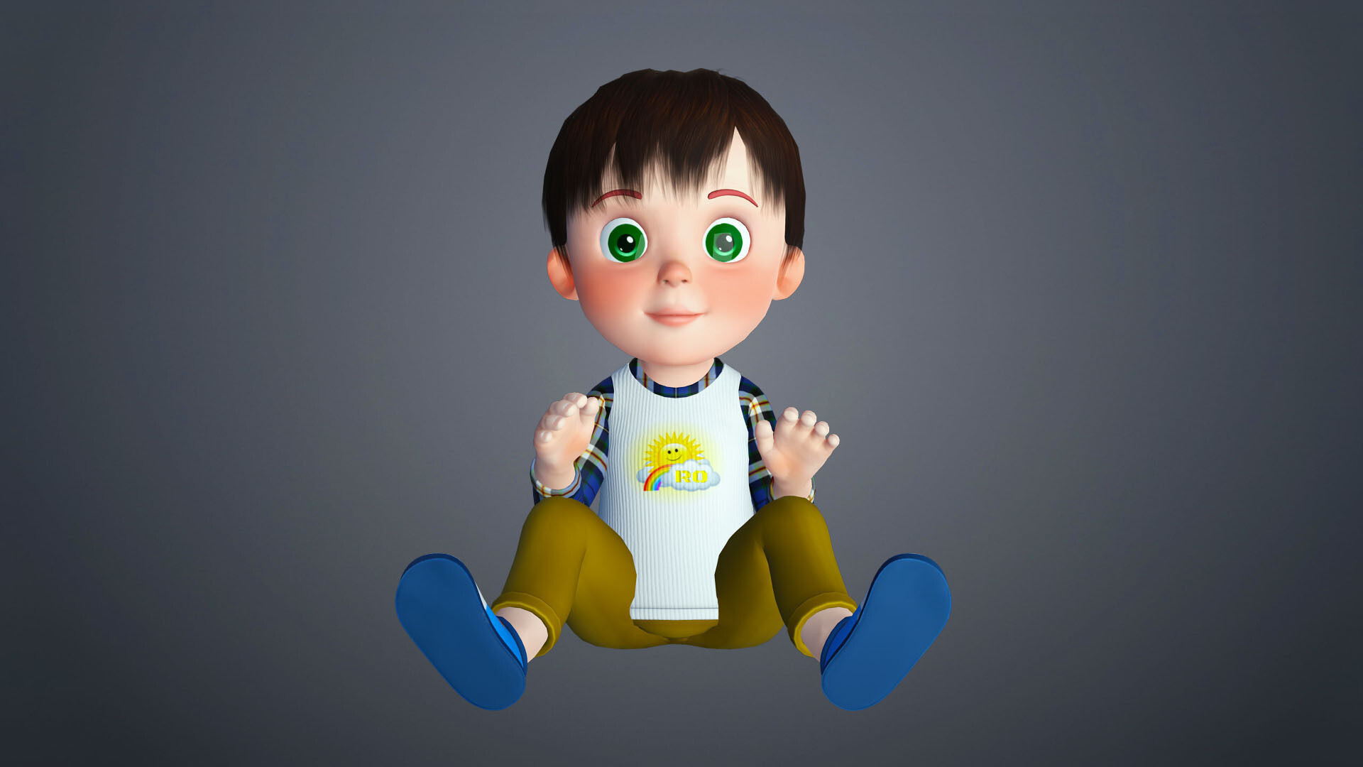 Anindya Roy - 3D Cartoon Baby Rigged Character Stylish Model