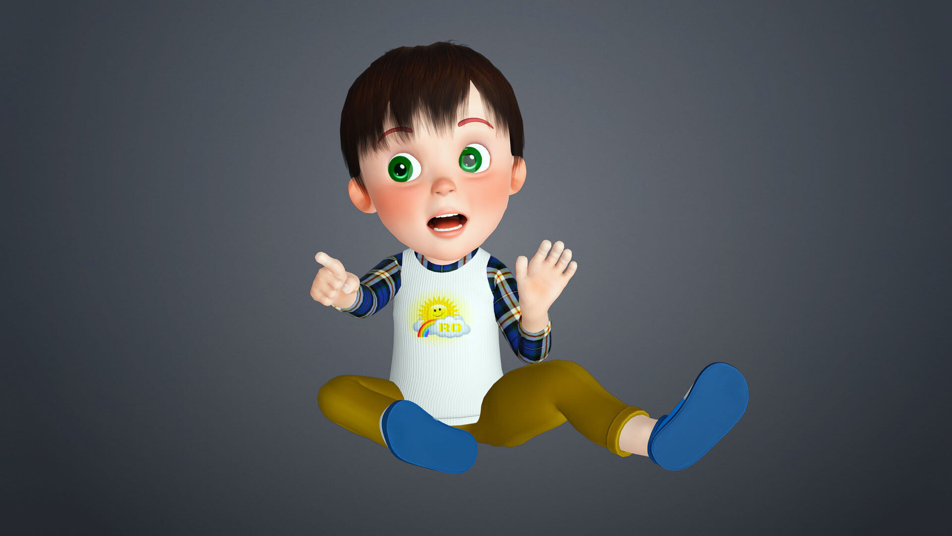 Anindya Roy - 3D Cartoon Baby Rigged Character Stylish Model