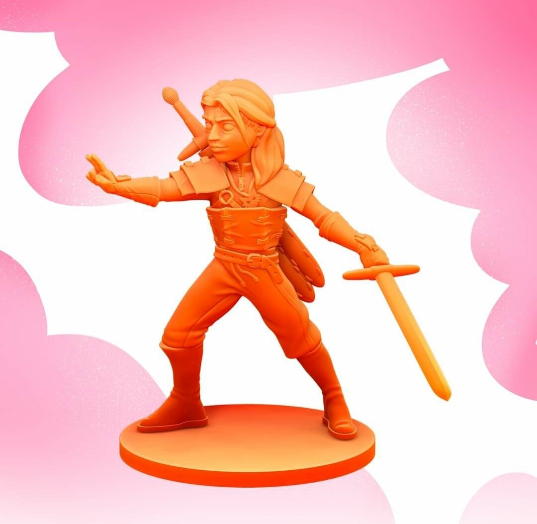 ArtStation - Gerald , the Witcher boy miniature