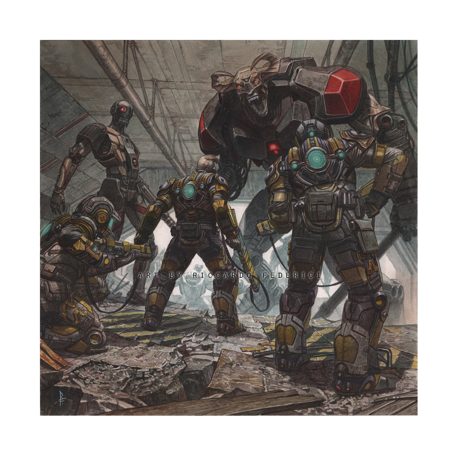 This is not official battletech art, but shows how scary protomechs ...