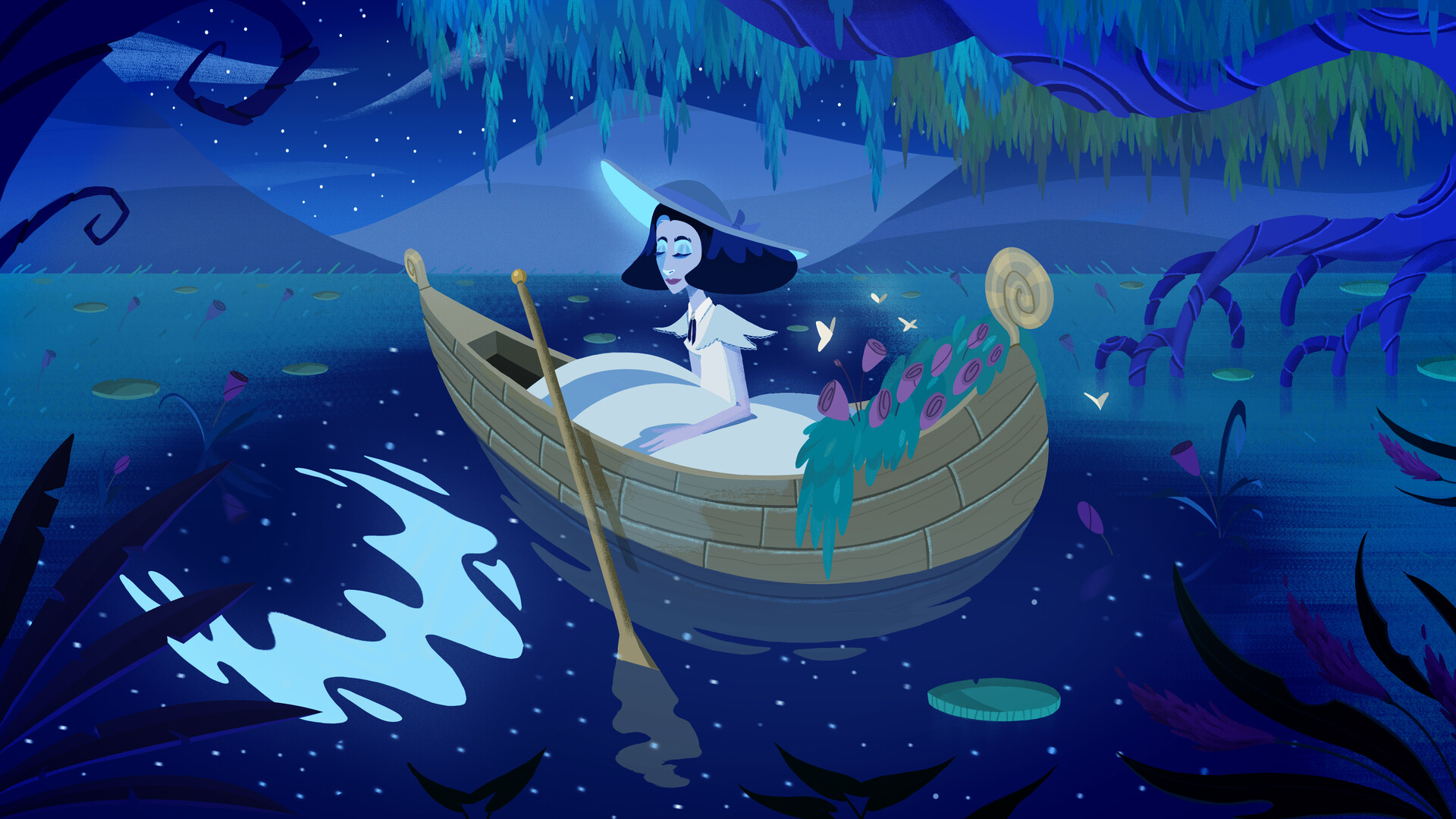 ArtStation - Crescent moon - Animation background