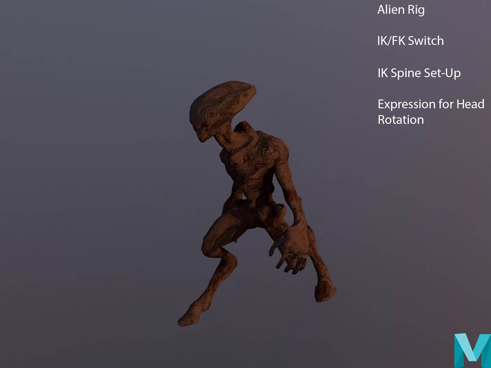 ArtStation - Alien Rig IK Spine (set-up) + Animation