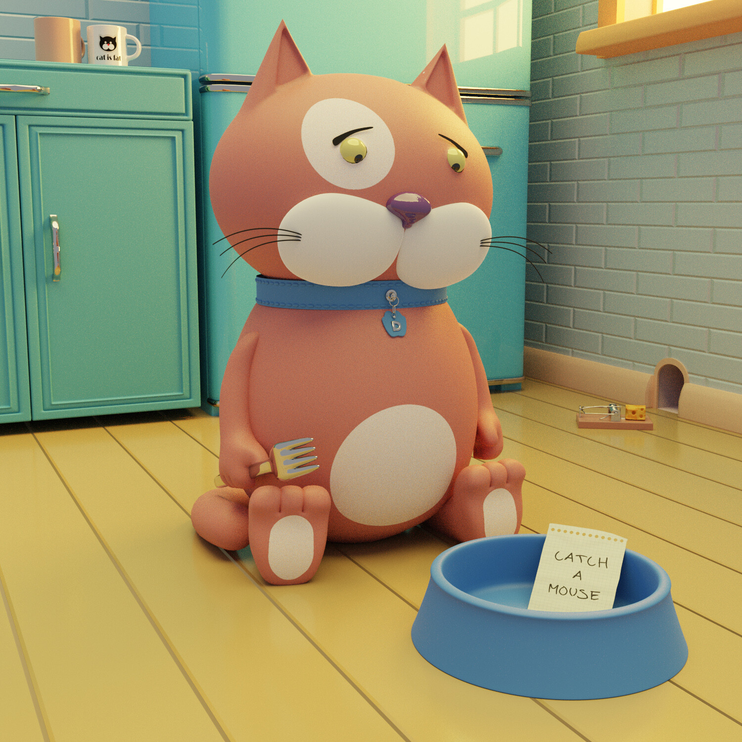 ArtStation - Fat cat needs food