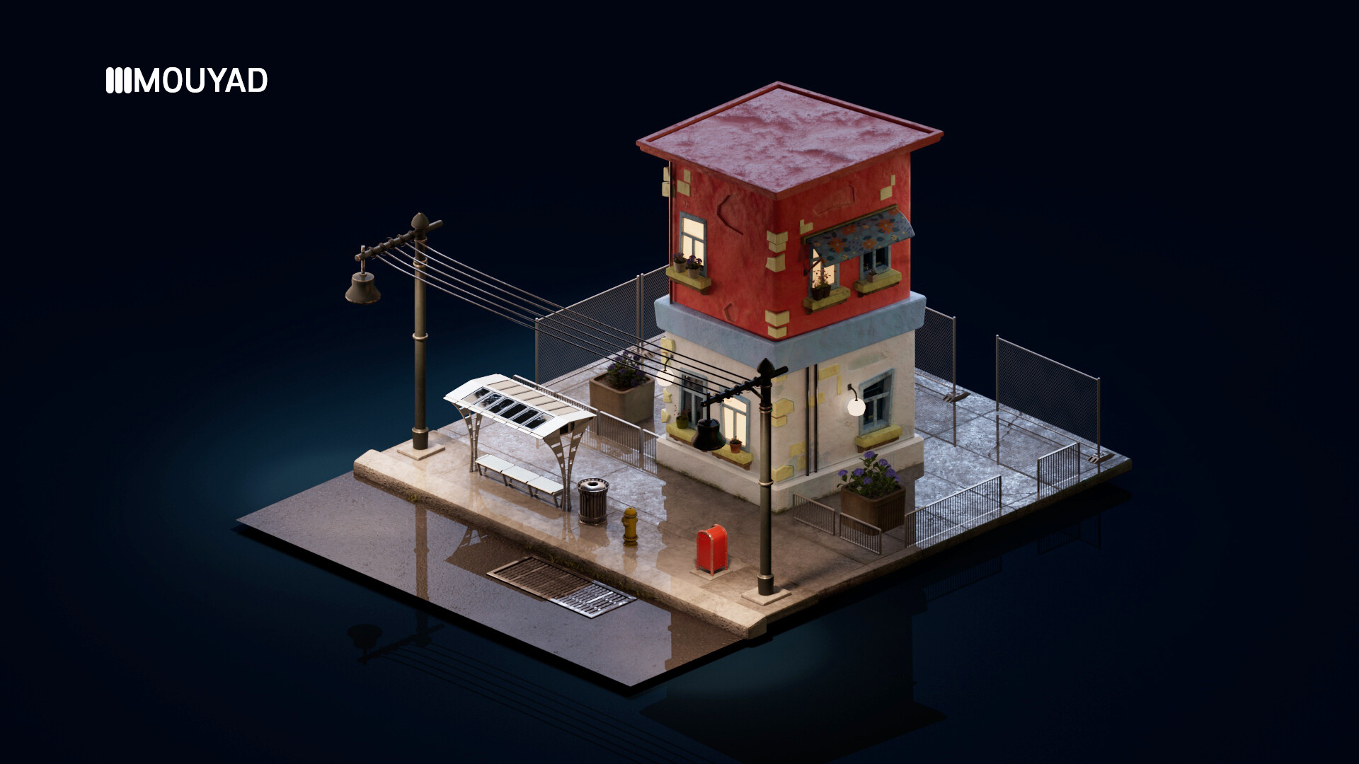 ArtStation - THE RED BUILDING