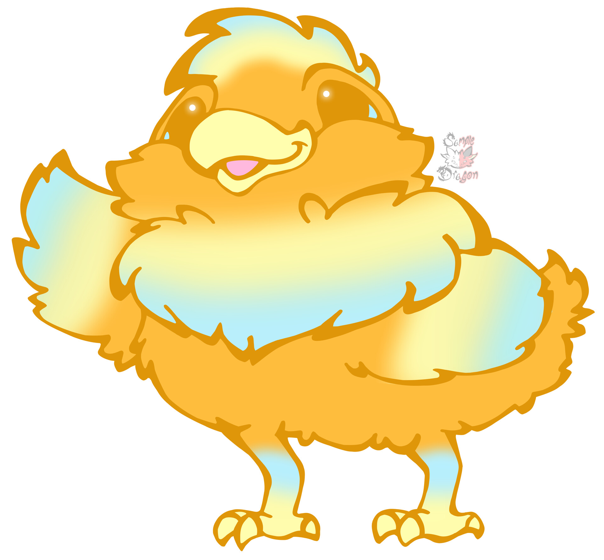 ArtStation - Happy Chick Coloring Page Free2Use