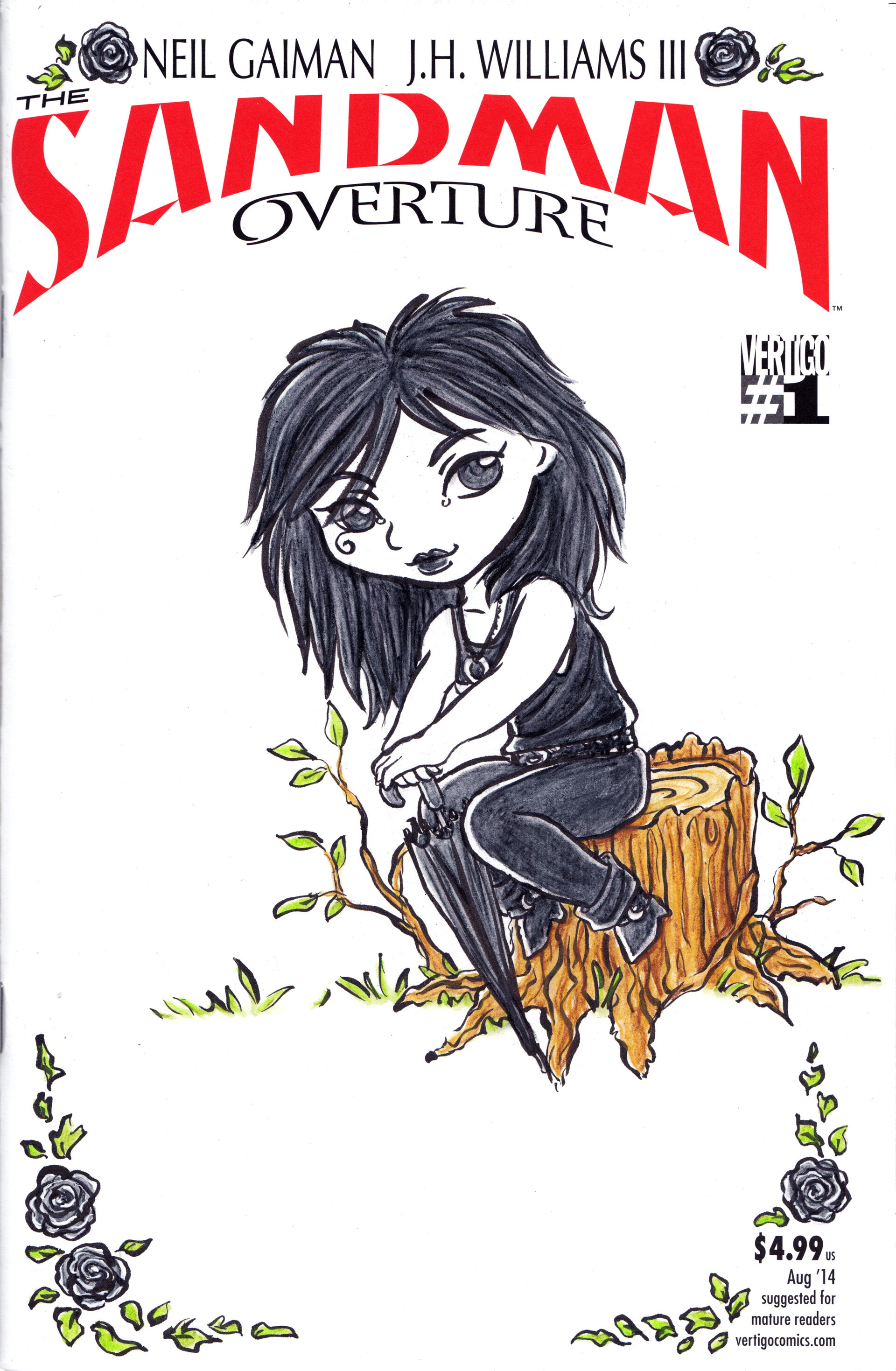 ArtStation - Sandman Overture #1- Little Death Black Cover Illustration