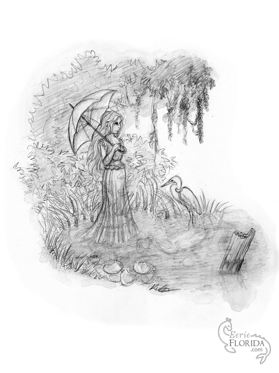 Kari Schultz - Lady in White in the Swamp