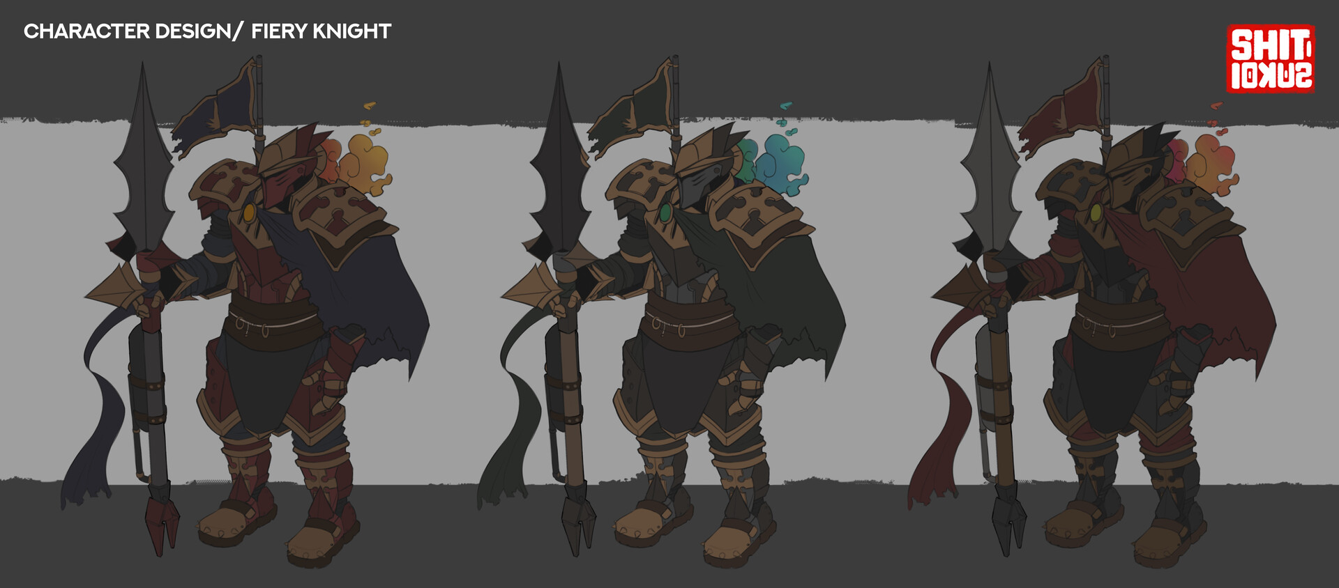 ArtStation - Character Design - Fiery Knight