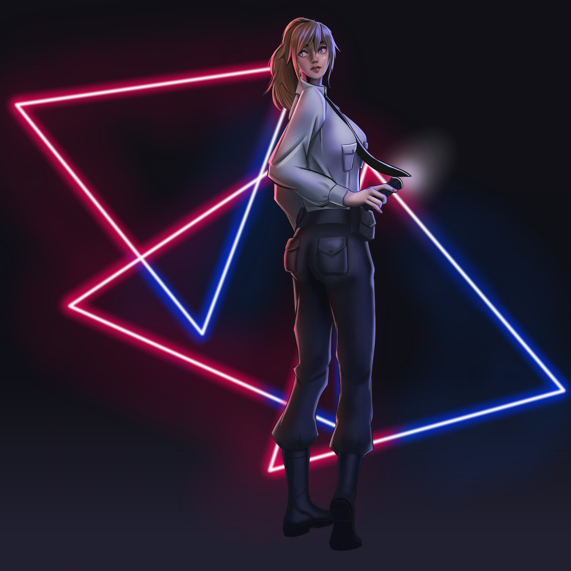 ArtStation - Night Guard Girl Commission