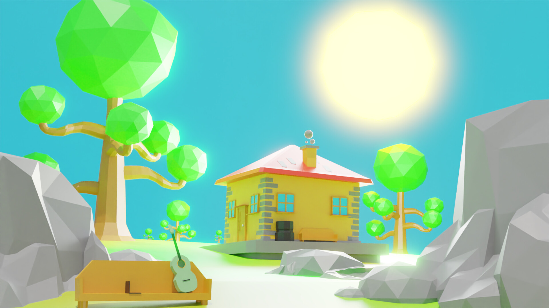 ArtStation - Low Poly scene